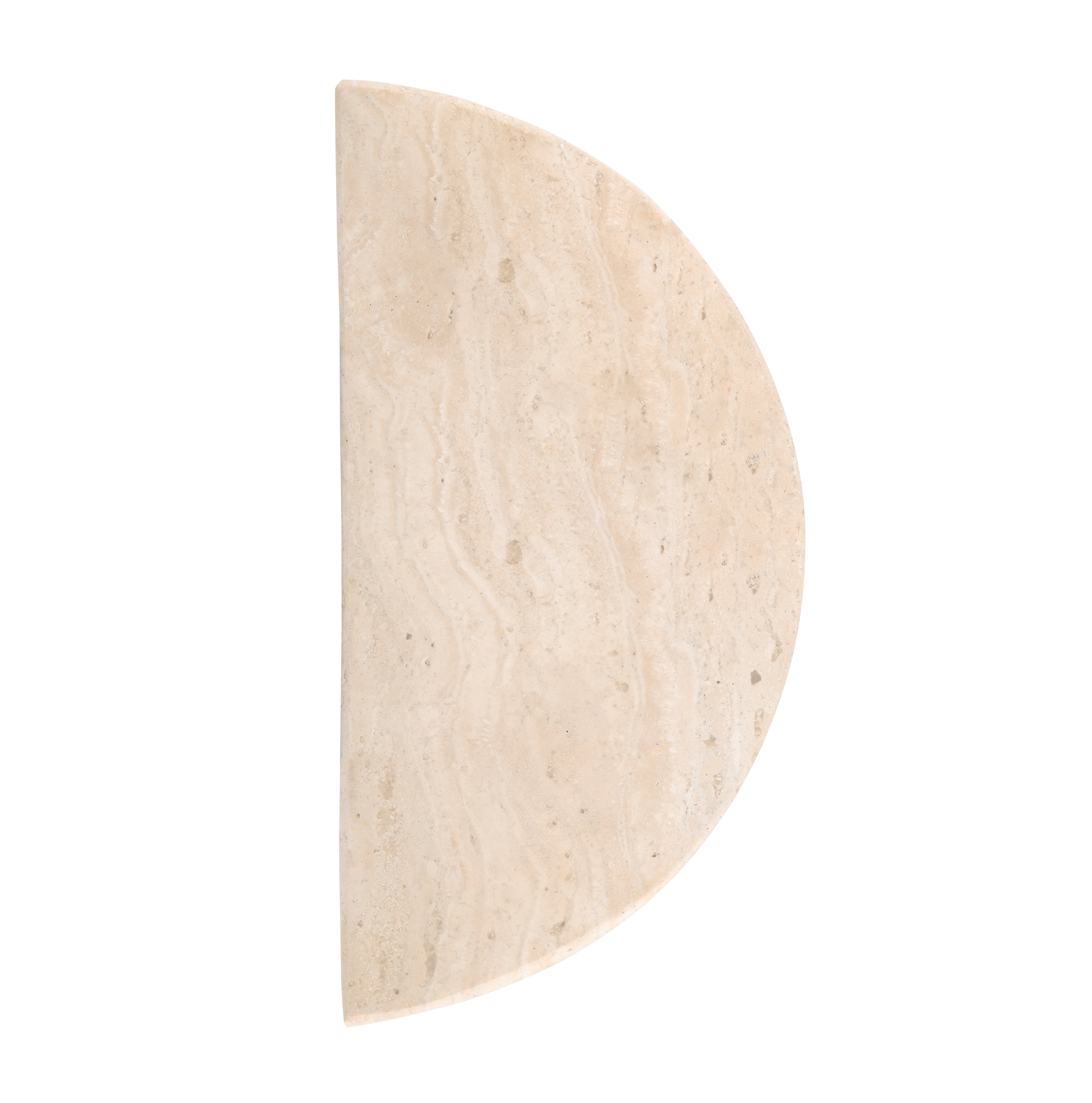Travertine Half Moon Entry Door Pull (Single) | ABI Interiors