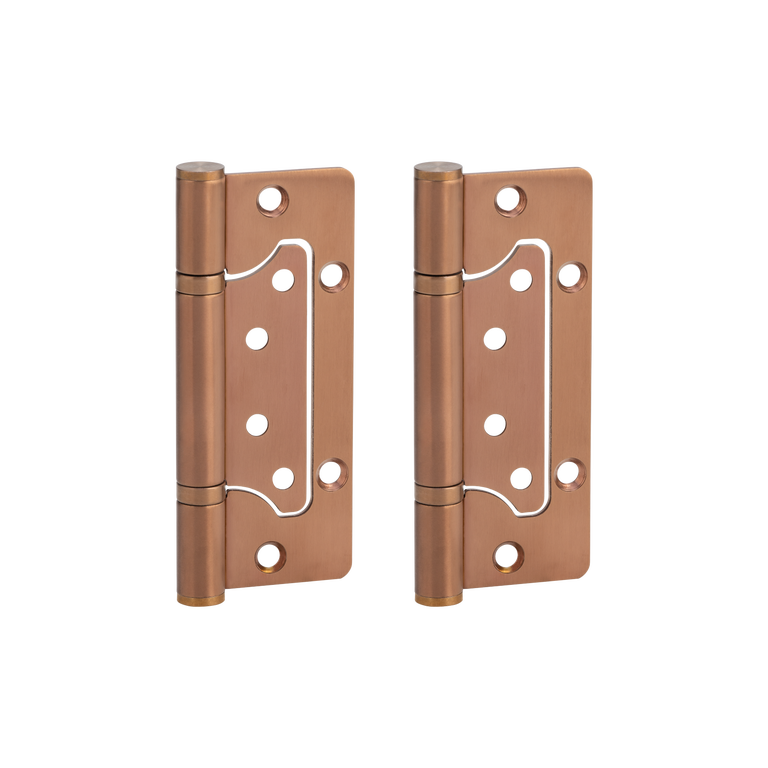 Ellis Flush Door Hinge Pair 130mm - Brushed Copper | (NZ) ABI Bathrooms ...