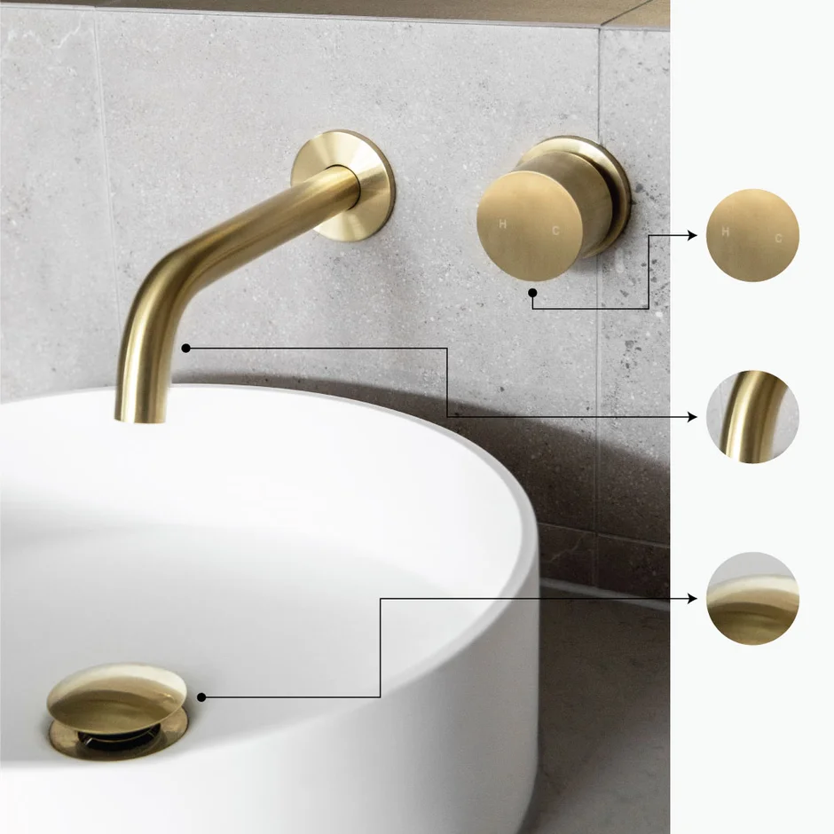 Mini Water Filter Tap with Font Drain - Brushed Brass | ABI Interiors