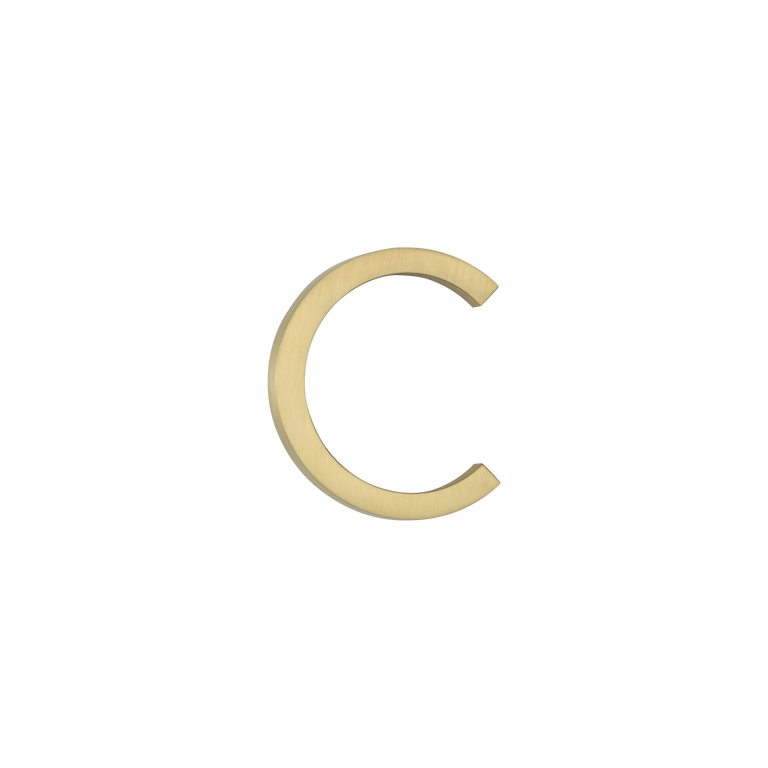 Lettering Brushed Brass Abi Interiors