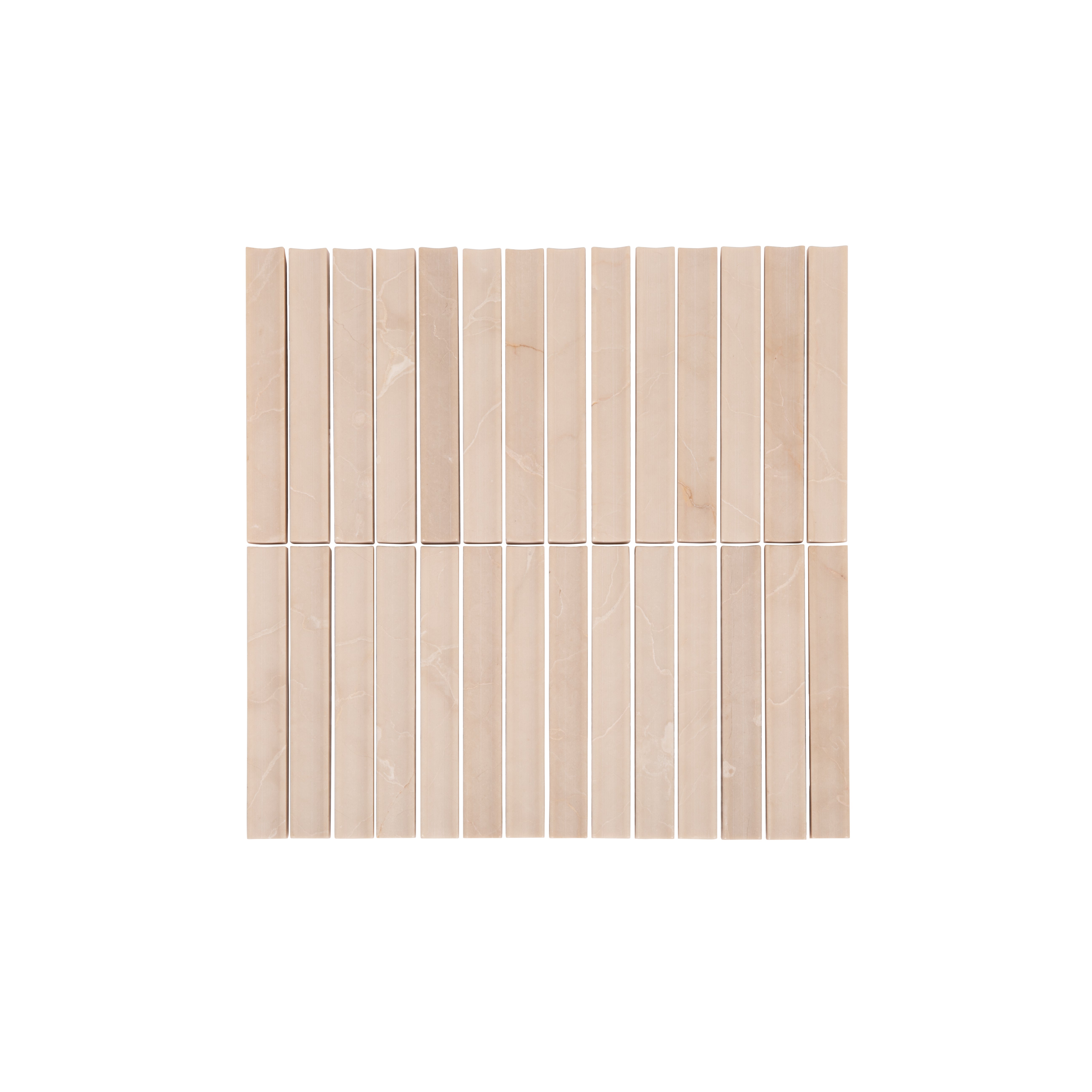 Nishi Inverted Finger Mosaic Tile - Almond | ABI Interiors