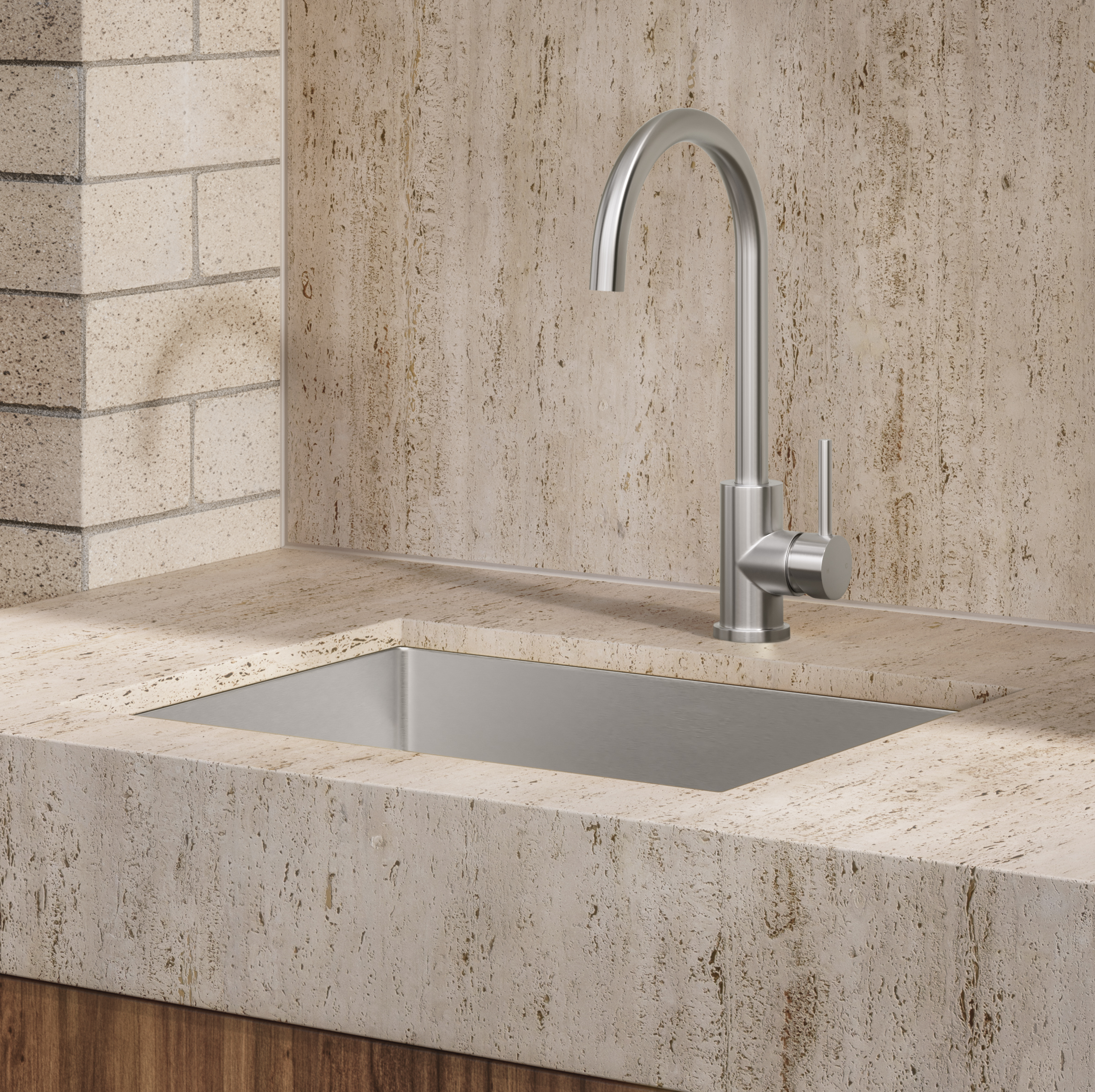 Sola Outdoor Kitchen Mixer - Stainless Steel | ABI Interiors