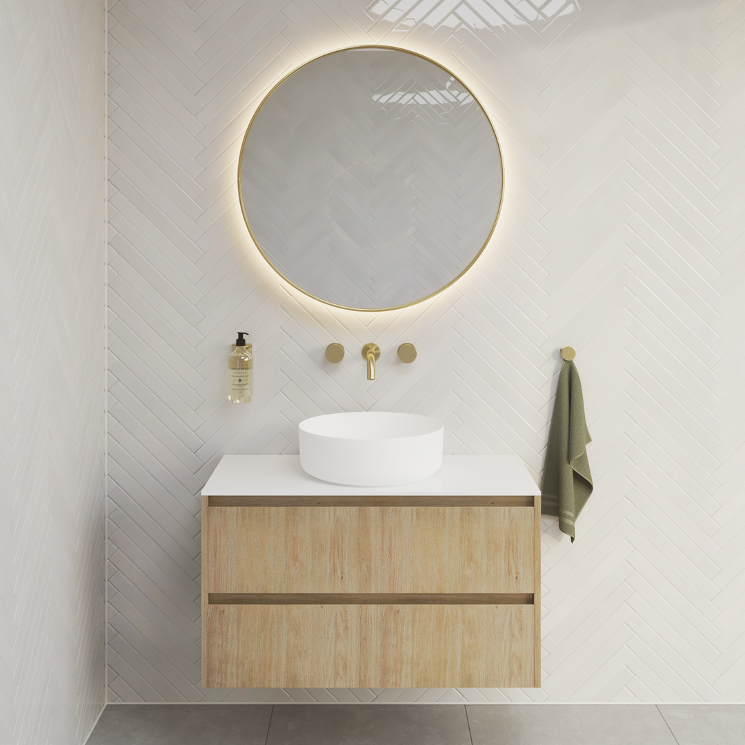 Addison 2-Drawer 900mm - Pure Oak - 1 Cut-Out | ABI Interiors