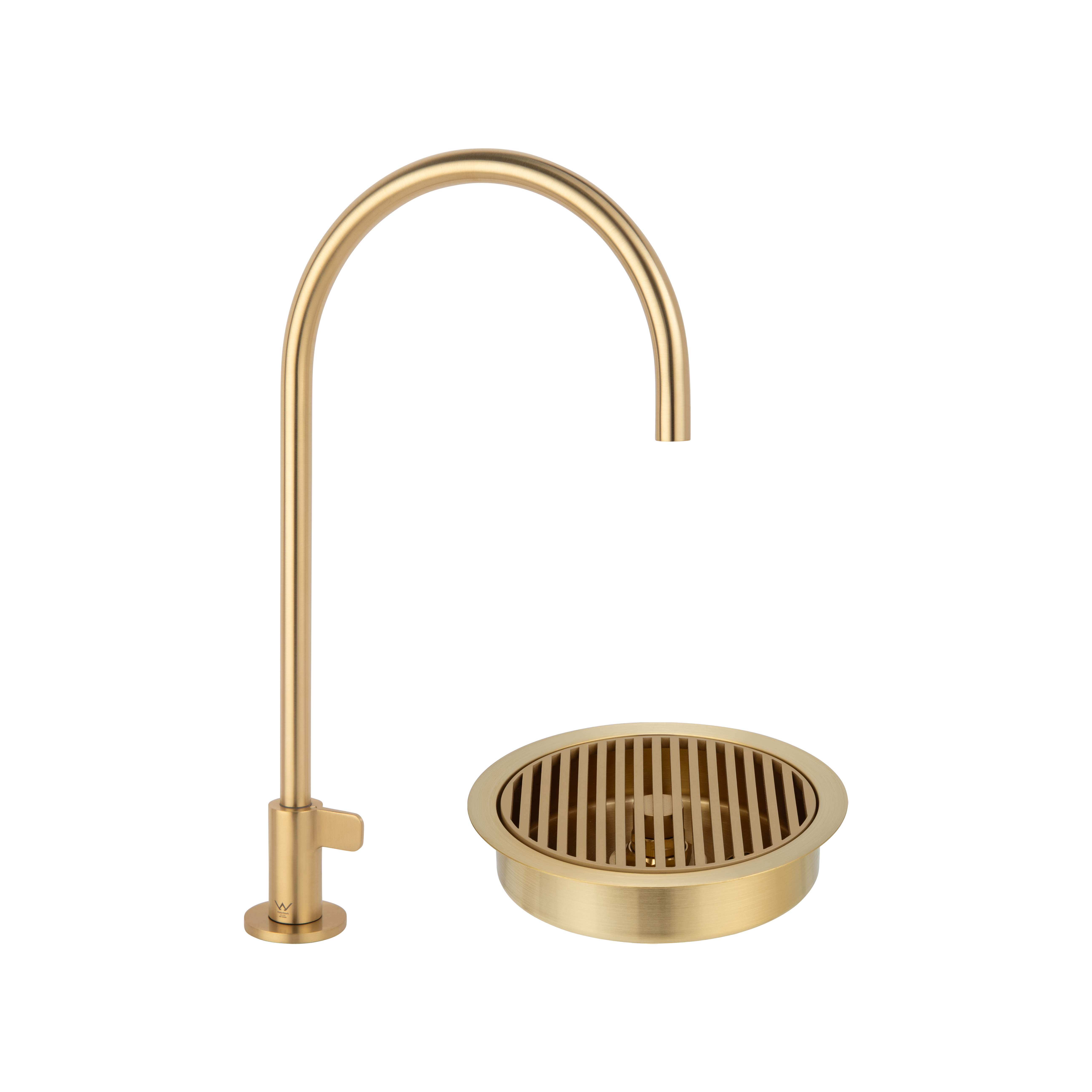 Mini Water Filter Tap with Font Drain - Brushed Brass | ABI Interiors