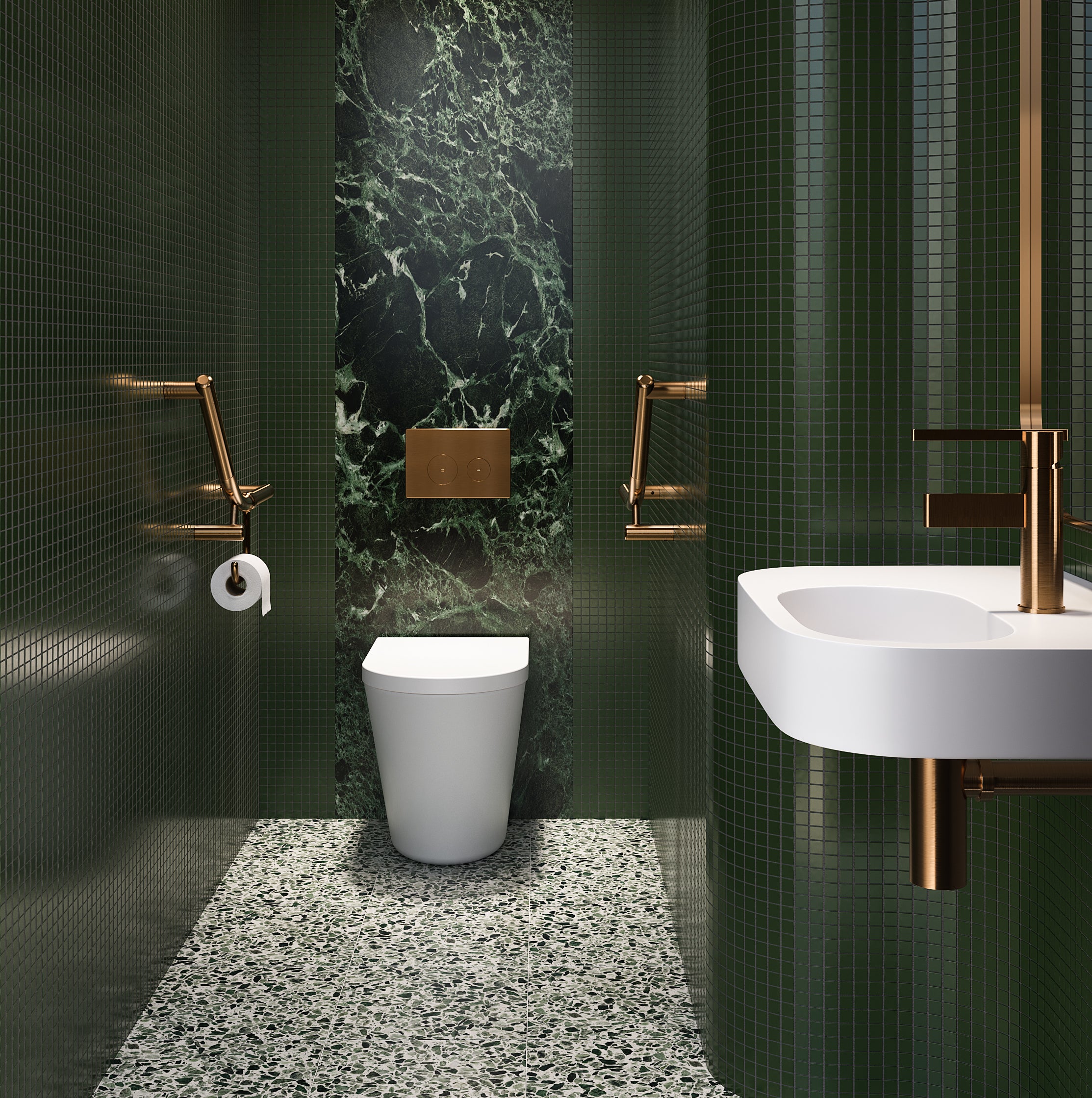 Aliro Accessible Basin Mixer - Brushed Copper | ABI Interiors
