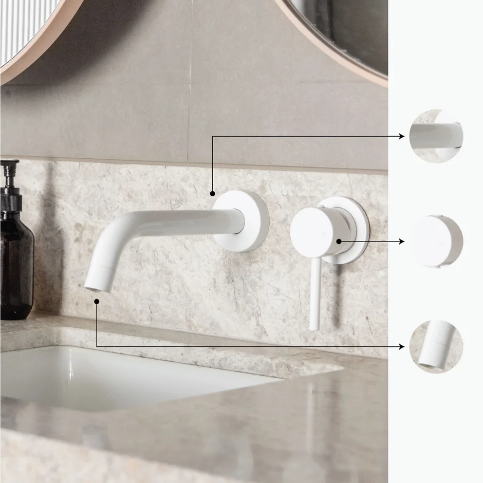 Avi White Pop Up Mixer (2021) | ABI Interiors | 5 Years Warranty