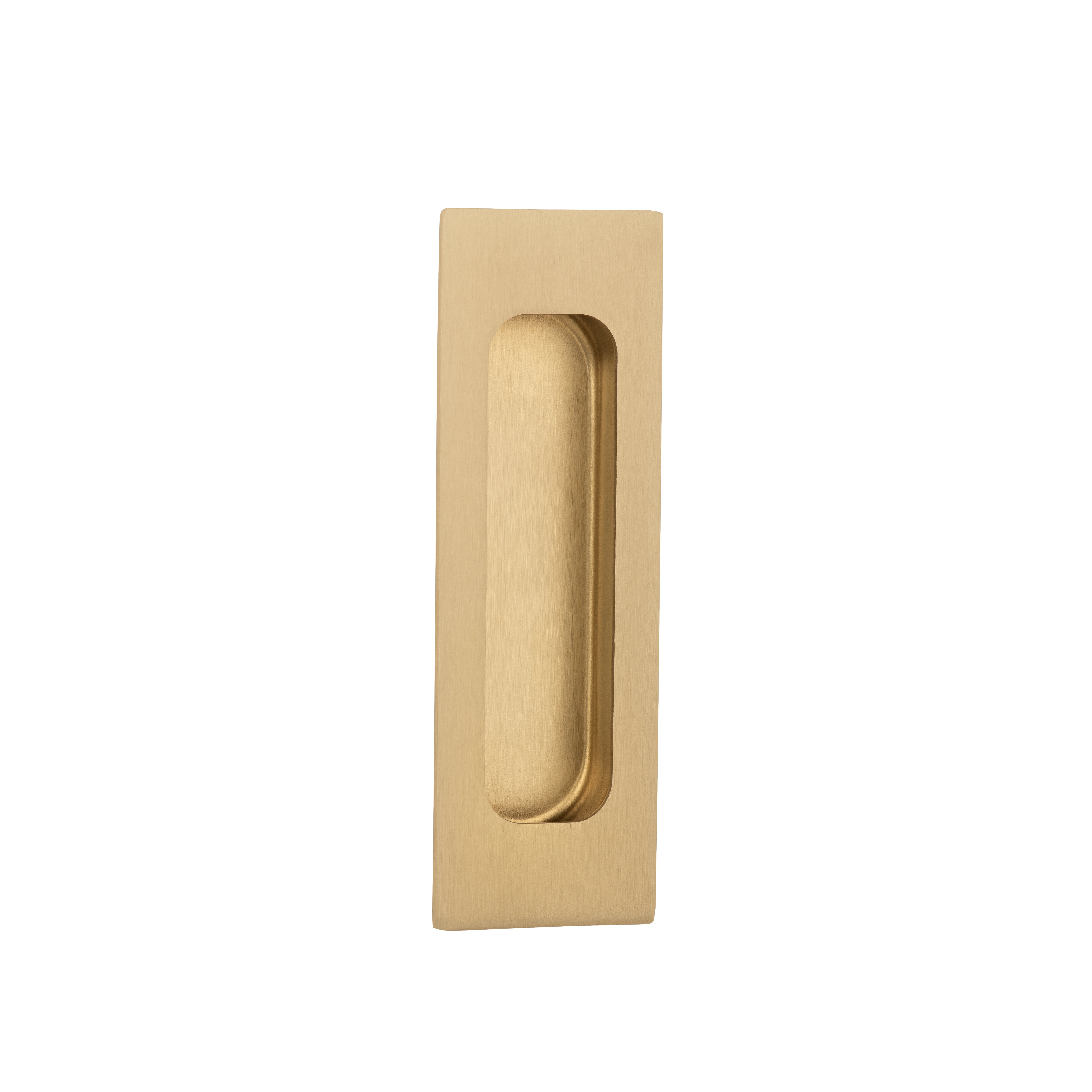 Atley Rectangular Flush Pull - Brushed Brass | ABI Interiors