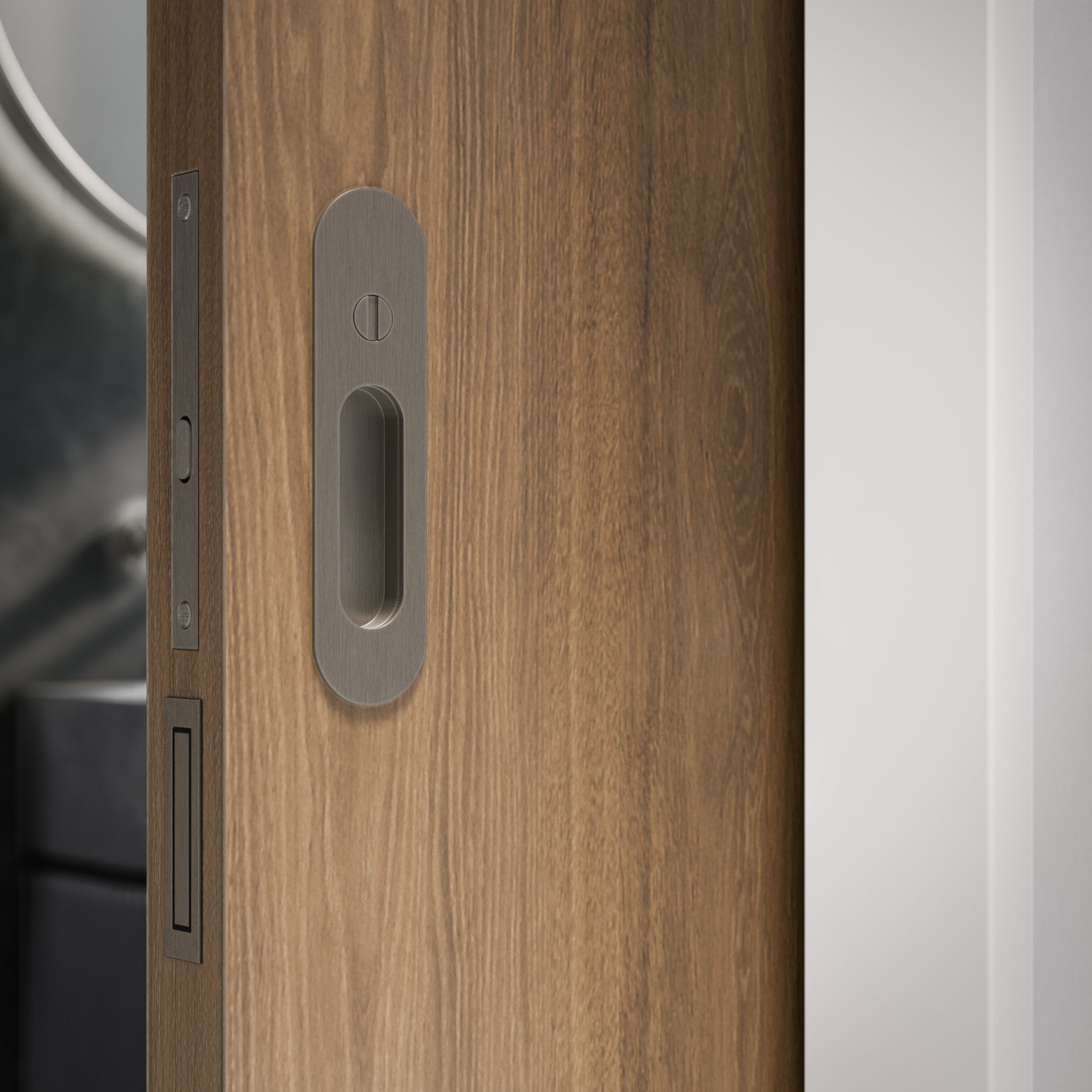 Cavity Slider Edge Pull - Brushed Gunmetal - ABI Interiors UK