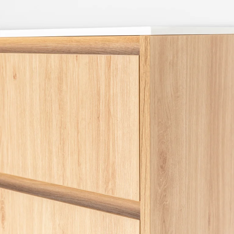 Addison 2-Drawer 900mm - Pure Oak - 1 Cut-Out | (NZ) ABI Bathrooms ...