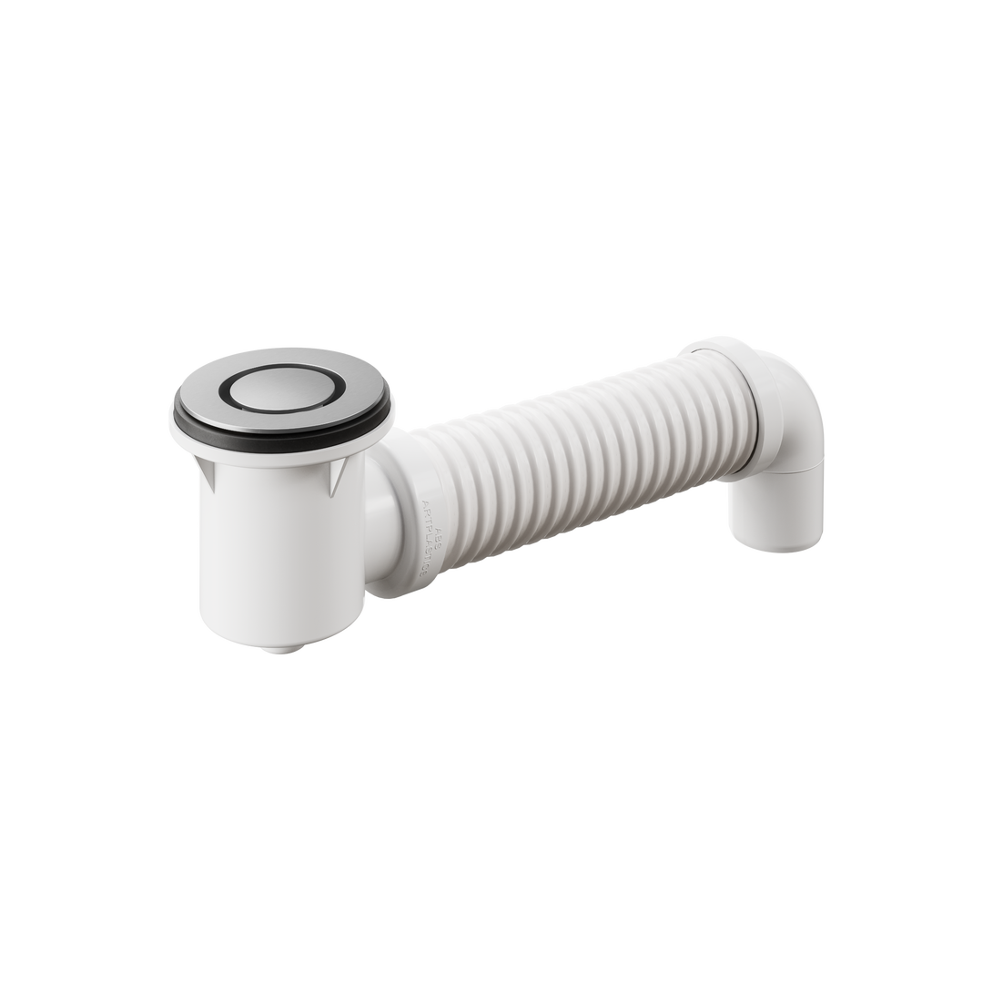 Bath Bend Pop Down with Connector - Brushed Nickel | (NZ) ABI Bathrooms ...
