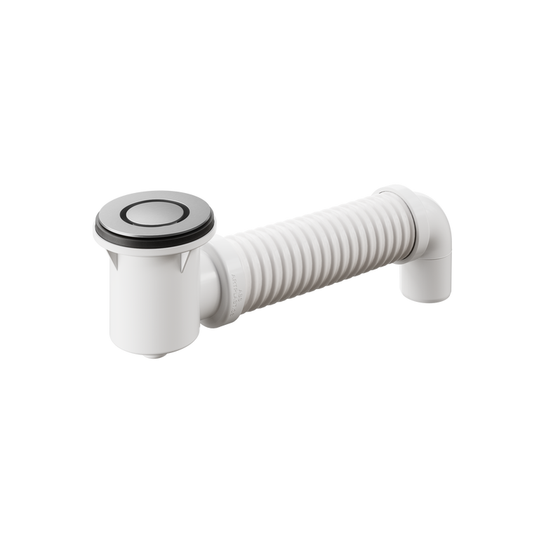 Bath Bend Pop Down with Connector - Brushed Nickel | (NZ) ABI Bathrooms ...