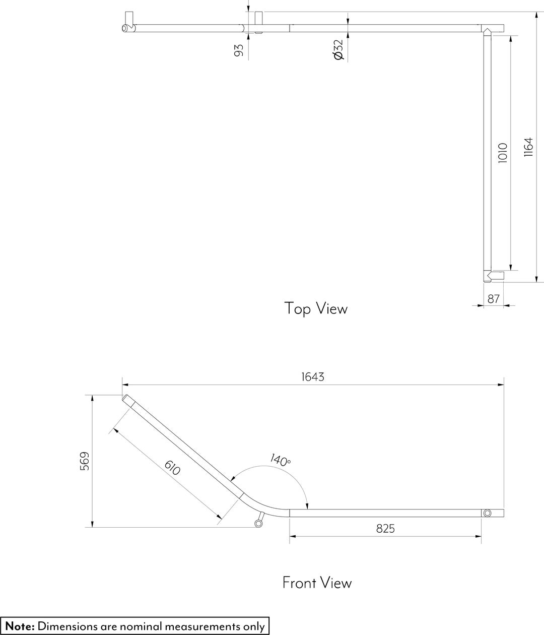 Aliro Accessible 140° Continuous Grab Rail - Stainless Steel | ABI ...