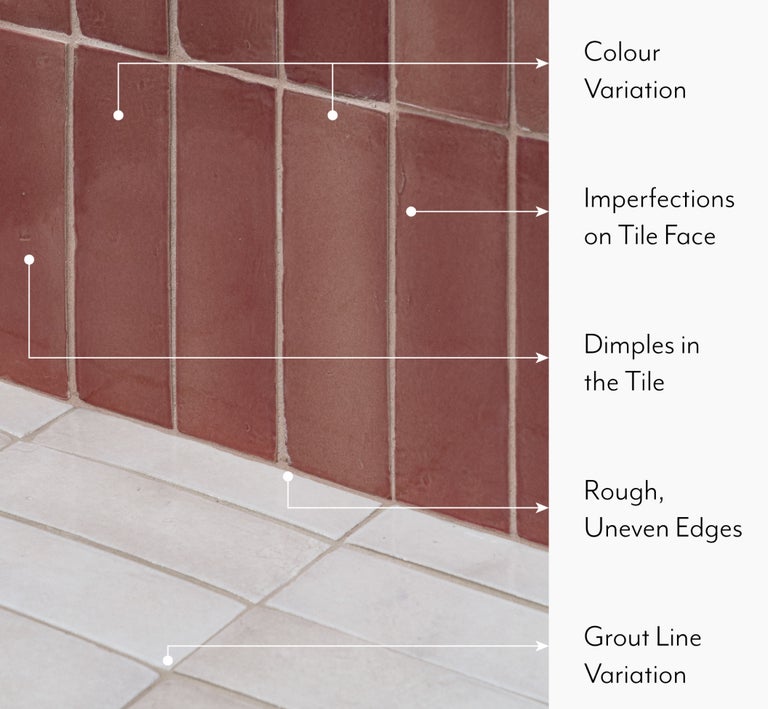 Miyako Handmade Square Mosaic Tile - Rustic Red | ABI Interiors