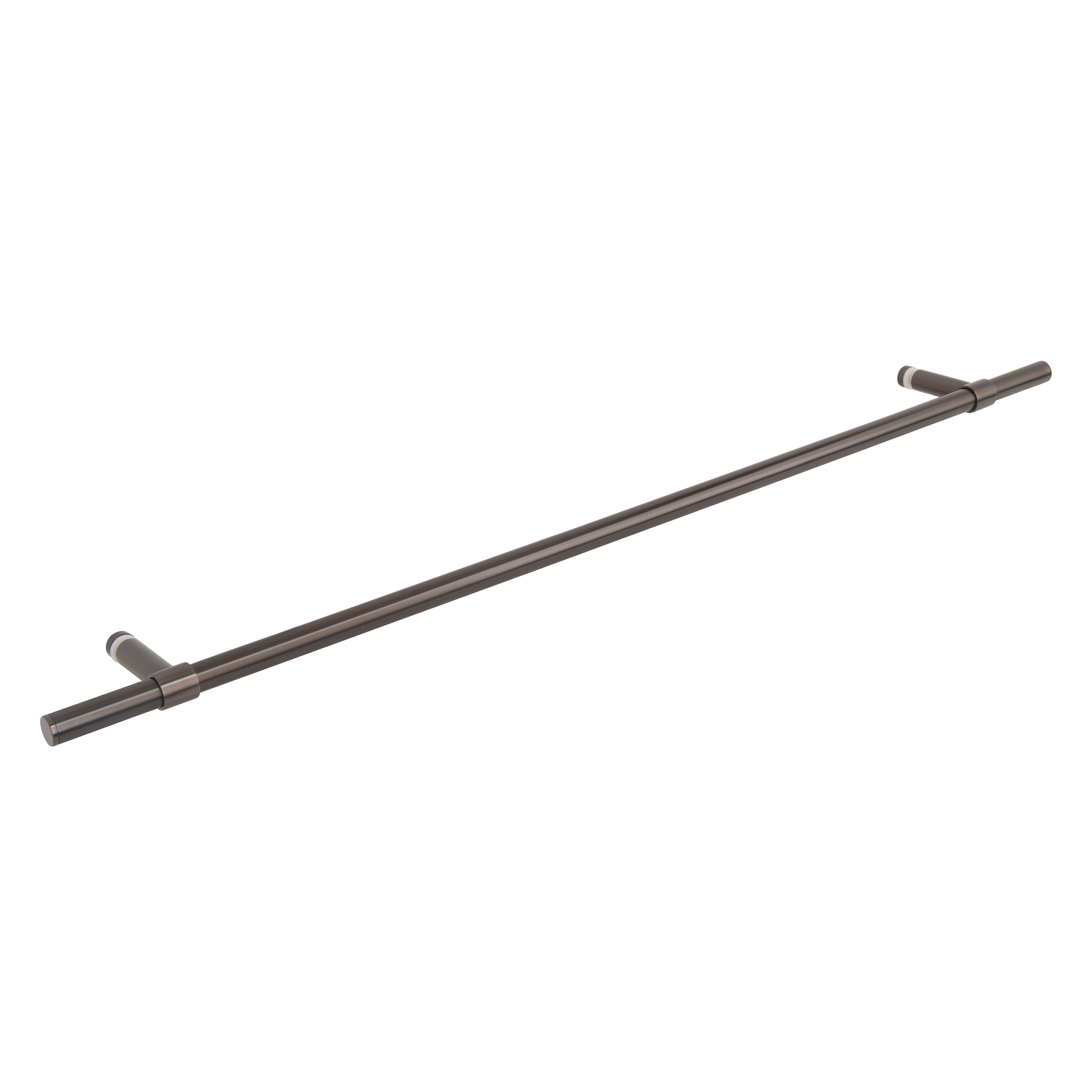 Modi Adjustable Glass Mounted Towel Rail 750mm - Brushed Gunmetal | ABI ...