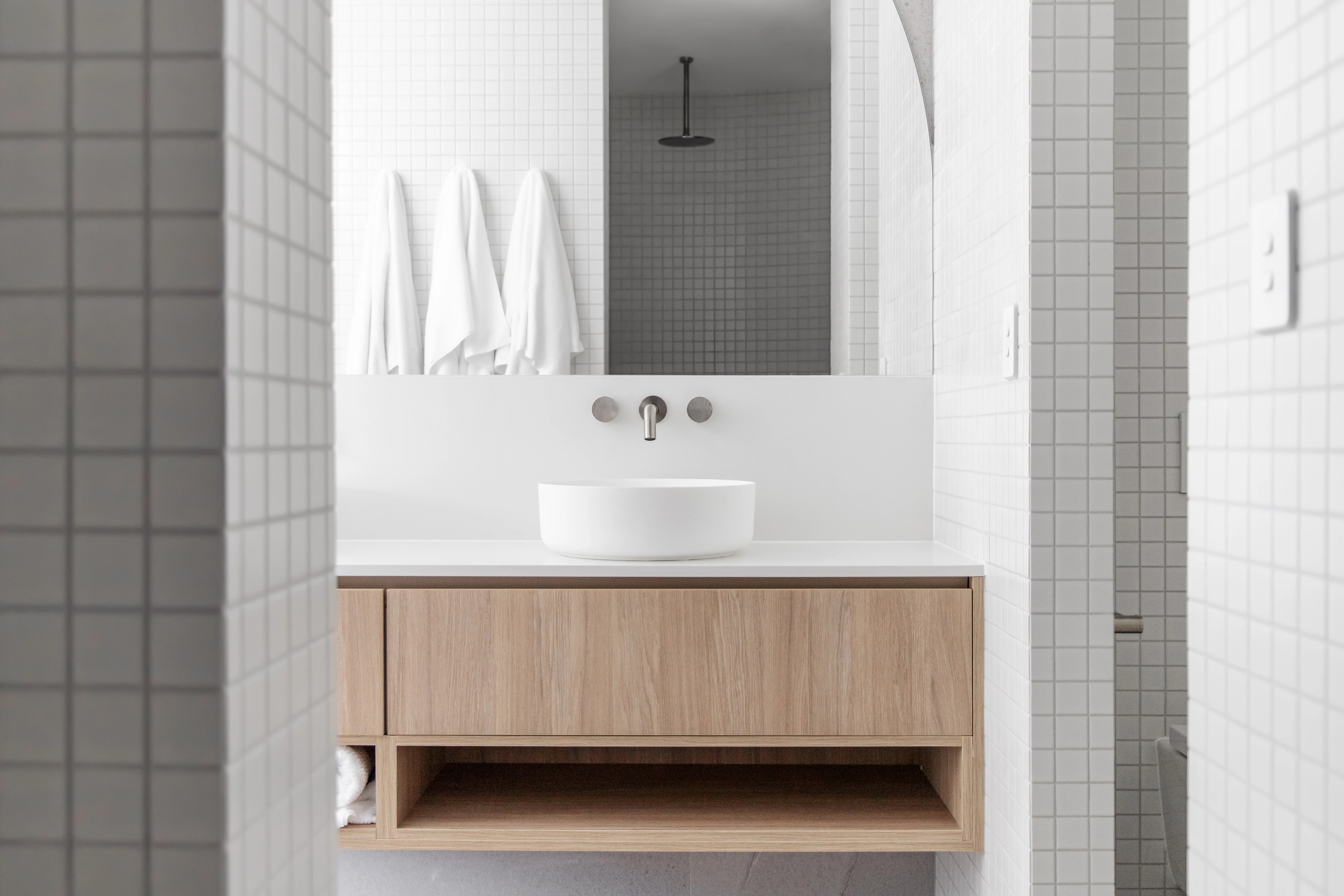 Shower Dropper Round 300mm - Brushed Nickel - ABI Interiors UK