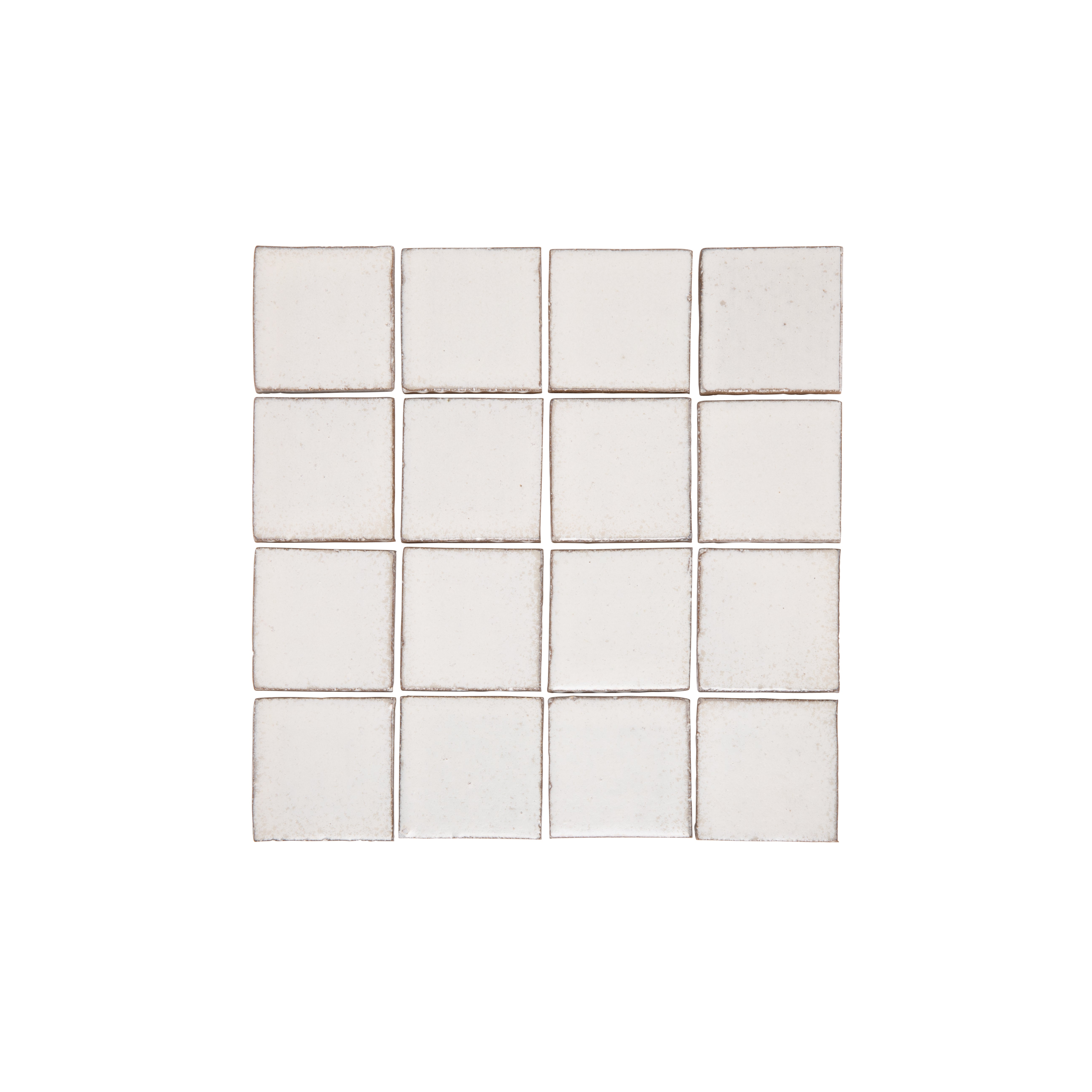 Ashiya Handmade Square Mosaic Tile - Gloss Snow | ABI Interiors