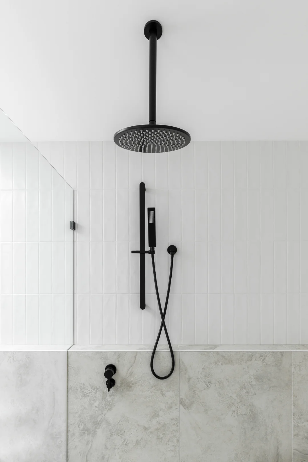 Milani Shower Rail - Matte Black - ABI Interiors UK
