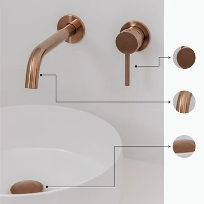 Mini Water Filter Tap with Font Drain - Brushed Copper | ABI Interiors