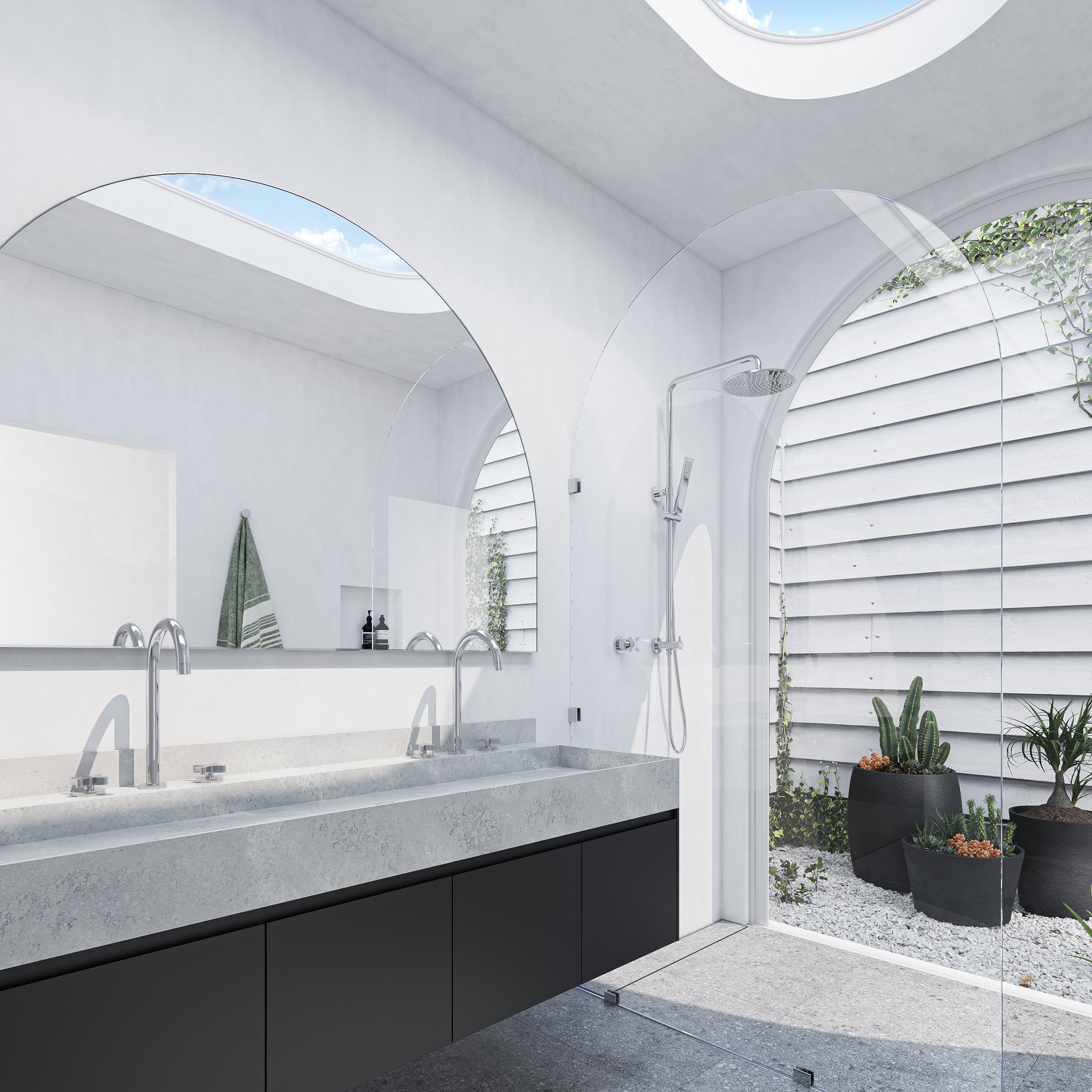 Cross Assembly Bench-Mounted Taps - Chrome | (NZ) ABI Bathrooms & Interiors