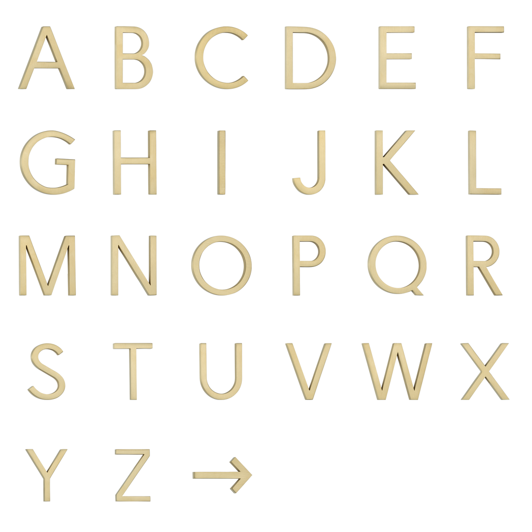 Lettering - Brushed Brass | ABI Interiors