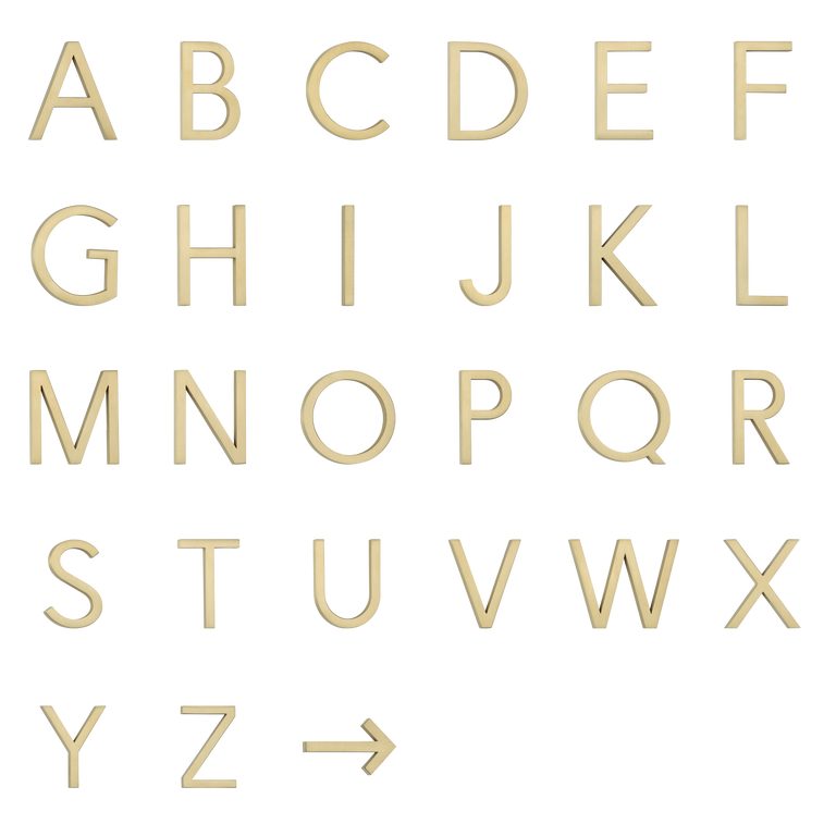 Lettering - Brushed Brass | ABI Interiors