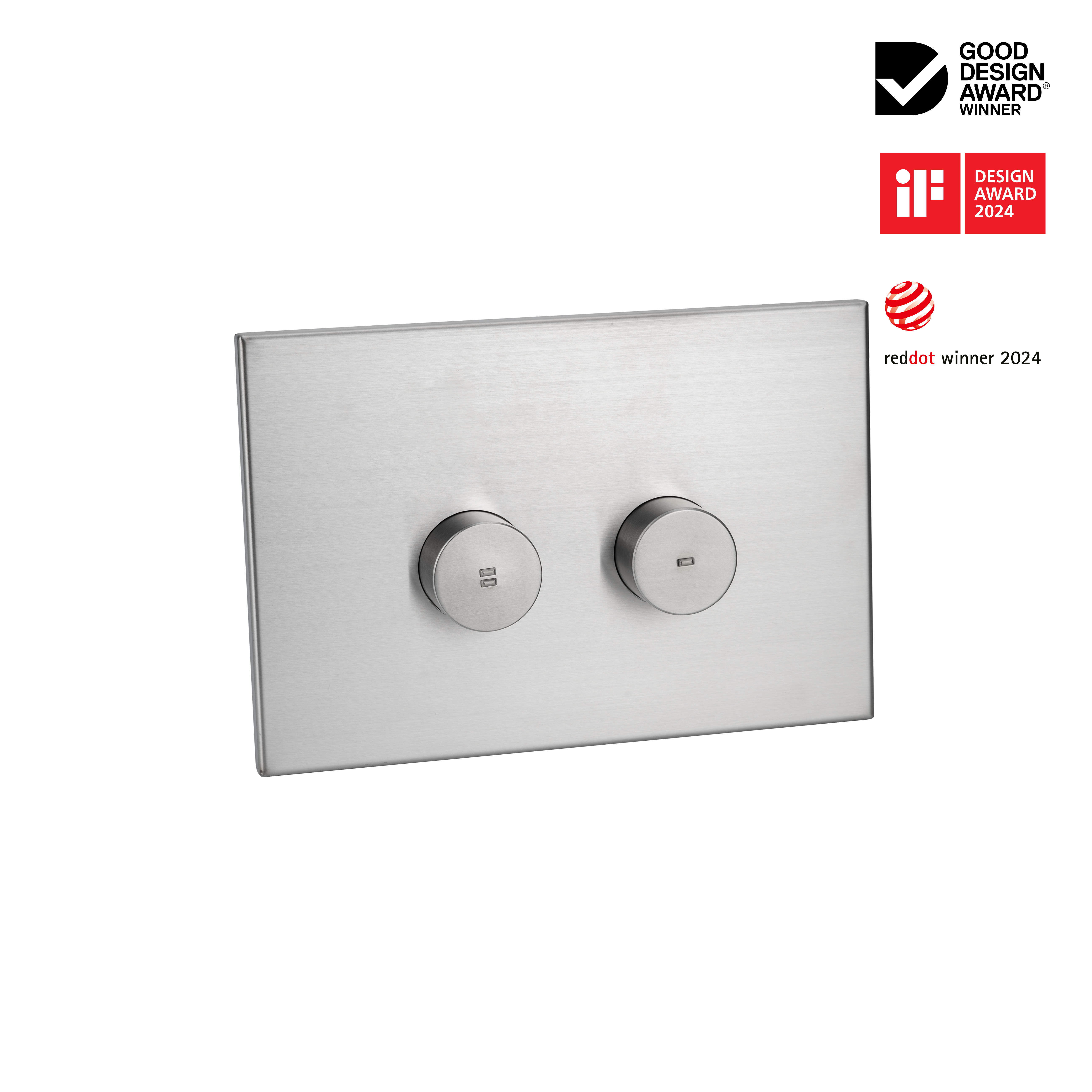 Aliro Accessible Pneumatic Flush Button & In-Wall Cistern - Stainless ...