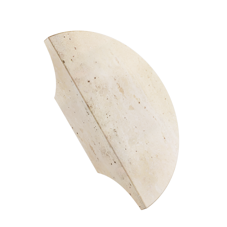 Travertine Half Moon Entry Door Pull (Single) | ABI Interiors
