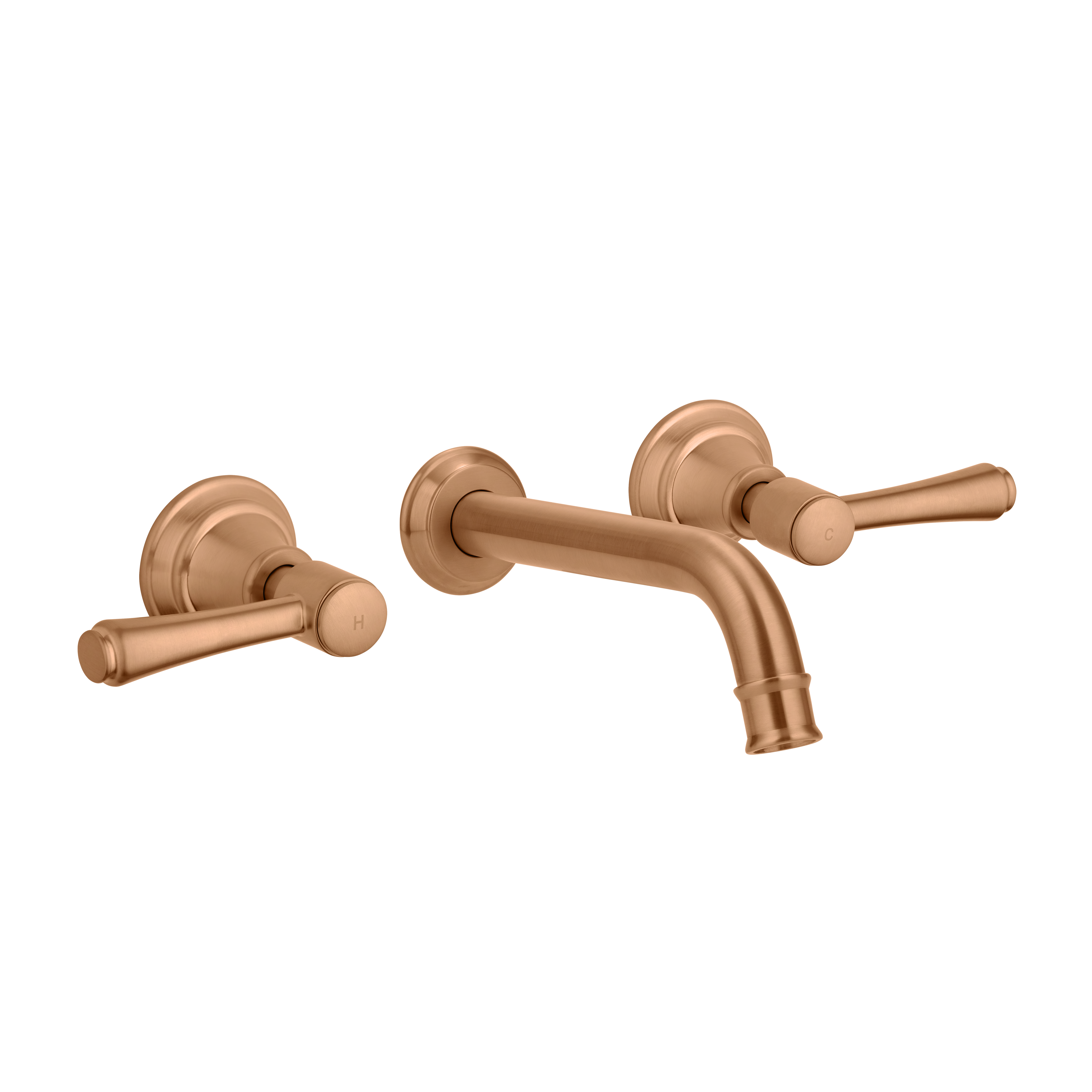 Kingsley Assembly Taps & Spout Set - Brushed Copper | ABI Interiors