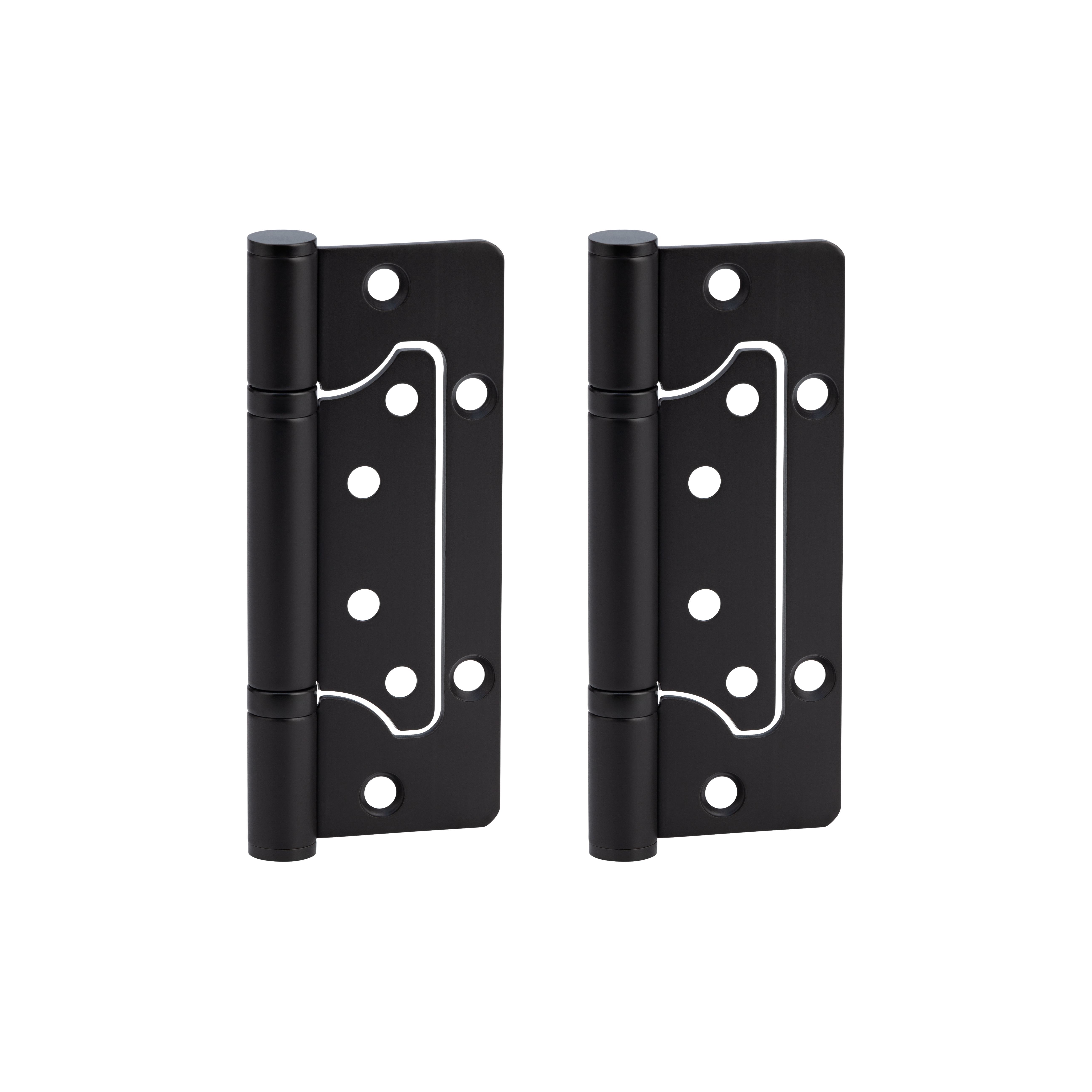 Ellis Flush Door Hinge Pair 130mm - Matte Black | ABI Interiors