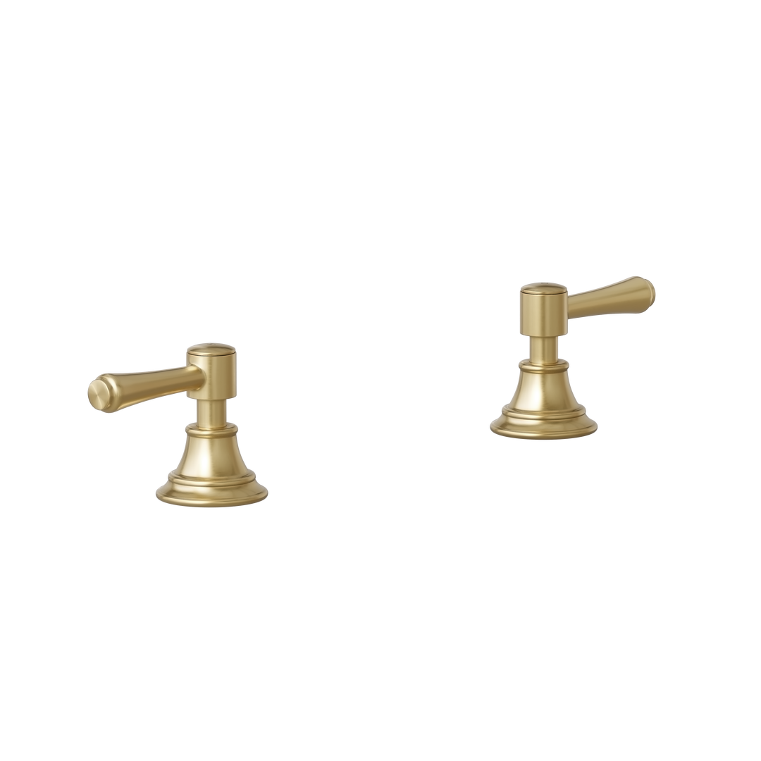 Kingsley Assembly Bench-Mounted Taps - Brushed Brass - ABI Interiors UK