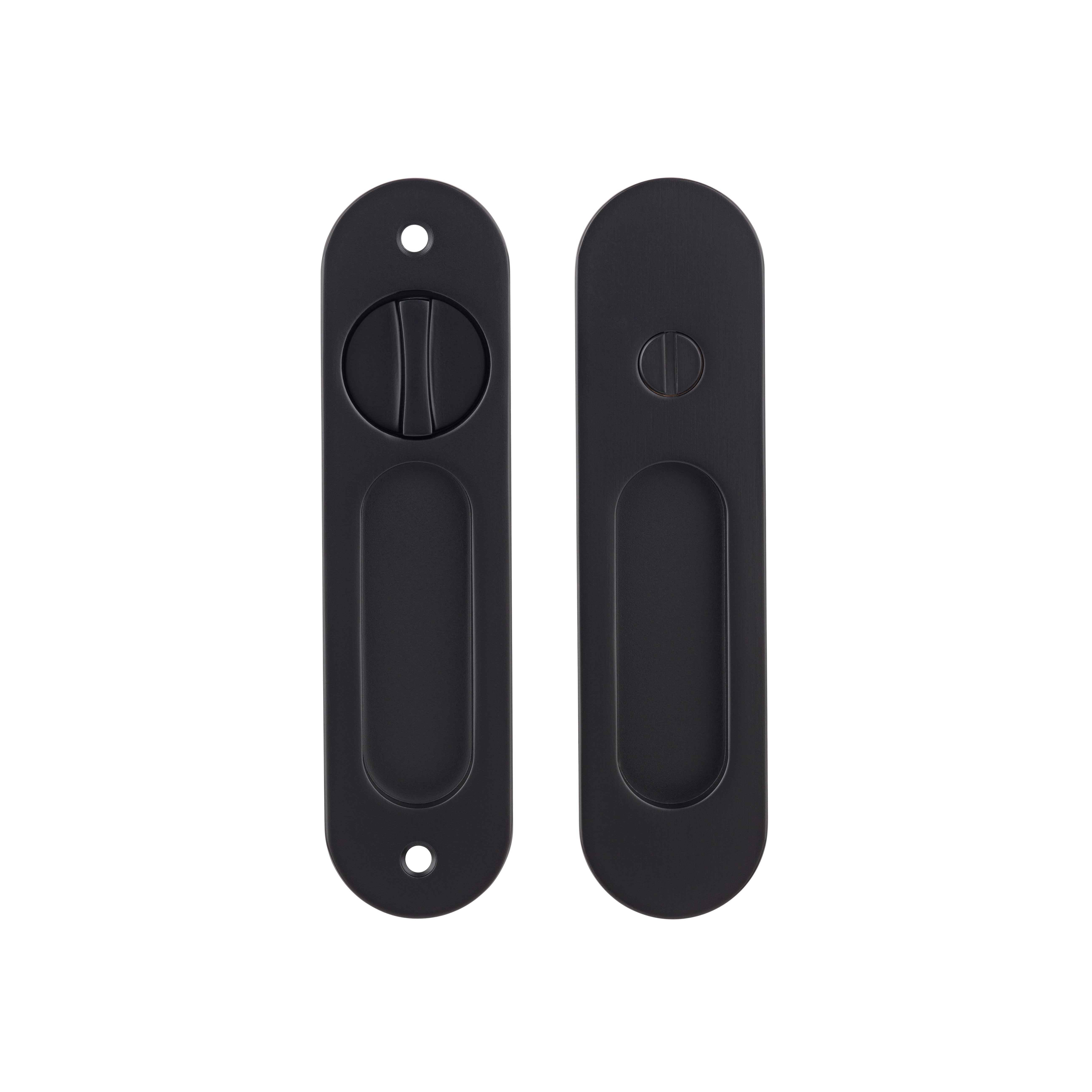 Leroy Sliding Door Privacy Set - Matte Black | ABI Interiors