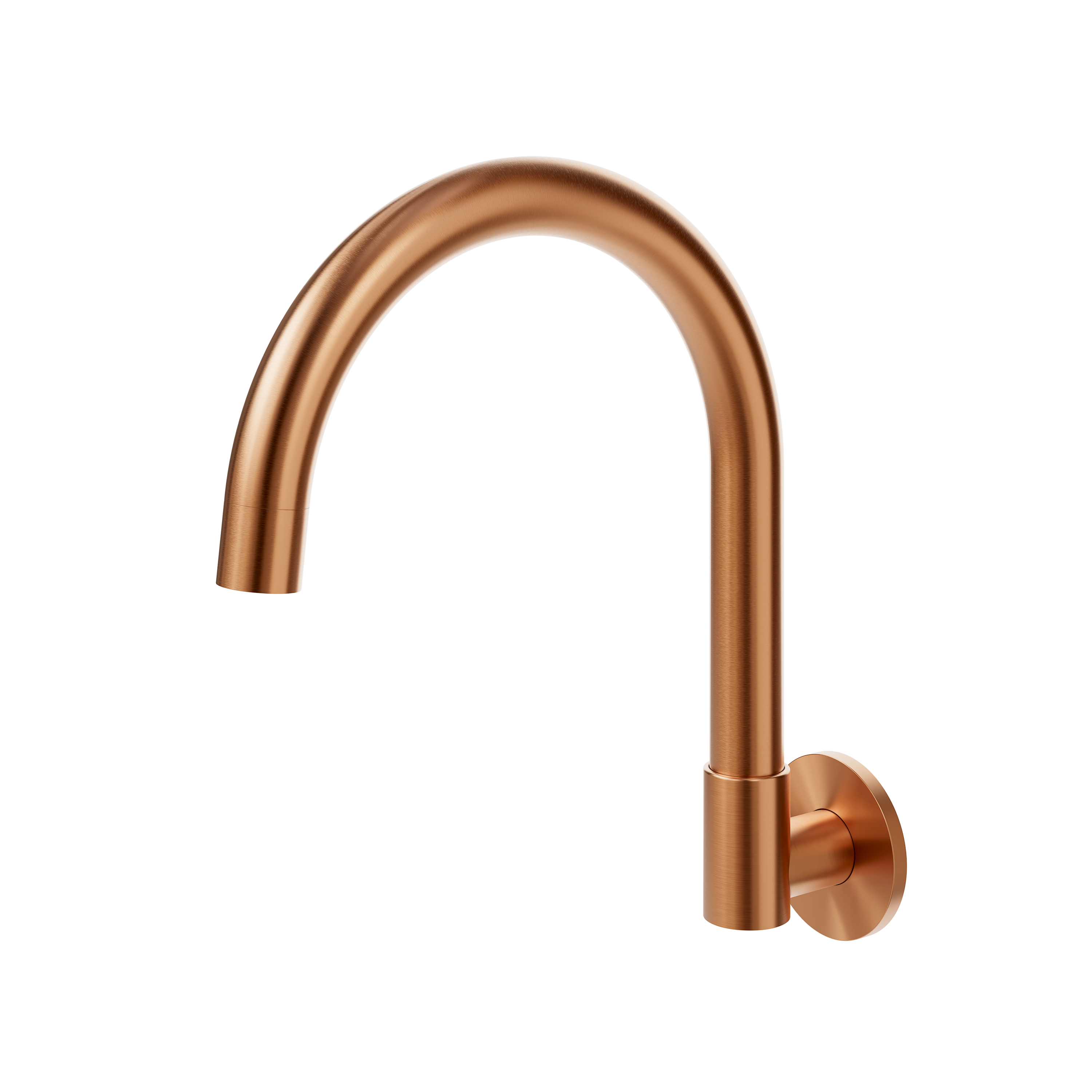 Gooseneck Swivel Wall Mounted Spout - Brushed Copper | ABI Interiors