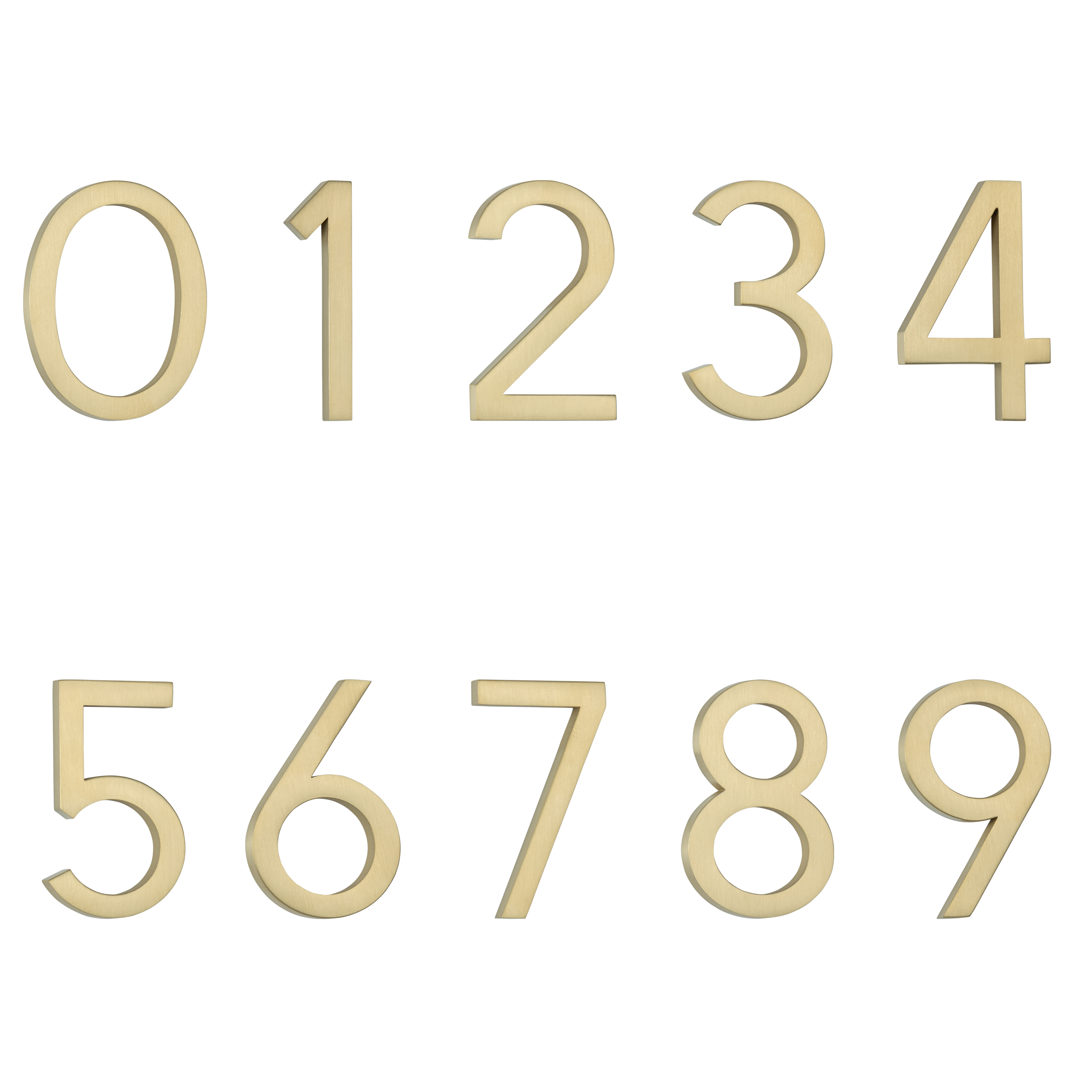 Numbering - Brushed Brass | ABI Interiors