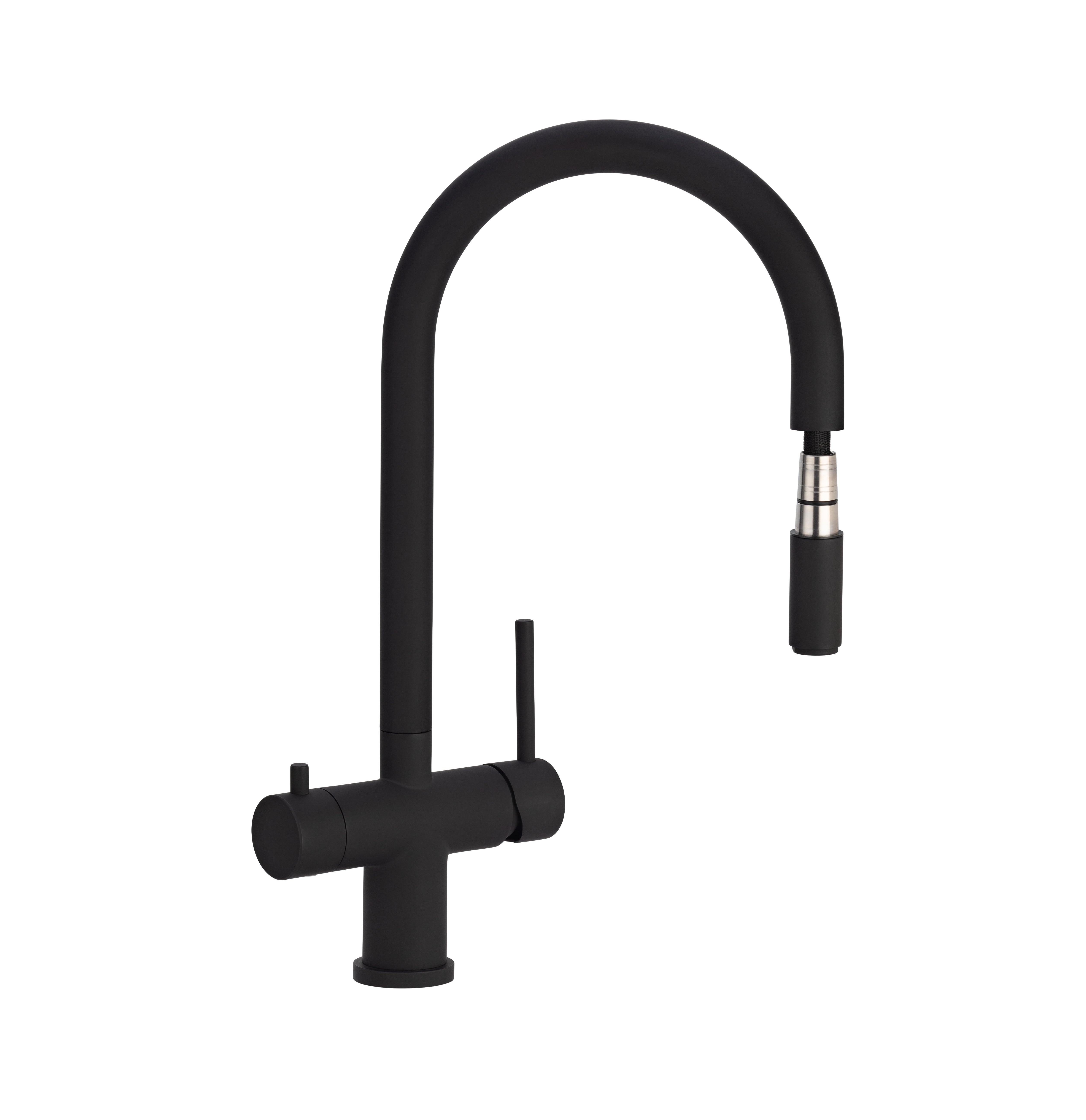 Elysian Commercial 3-Way Pull-Out Filter Tap - Matte Black | ABI Interiors