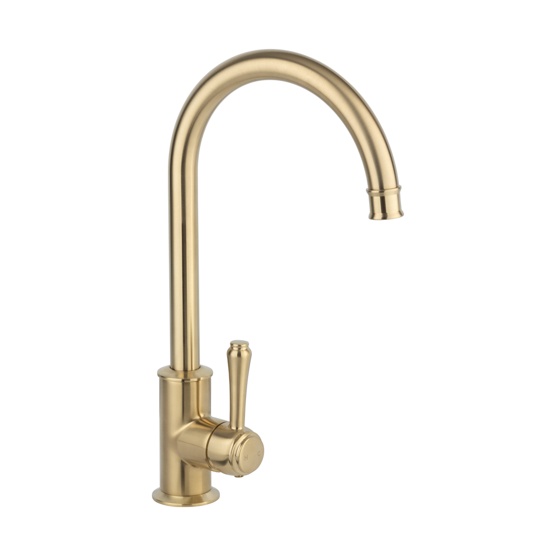 Kingsley Kitchen Mixer - Brushed Brass - ABI Interiors UK