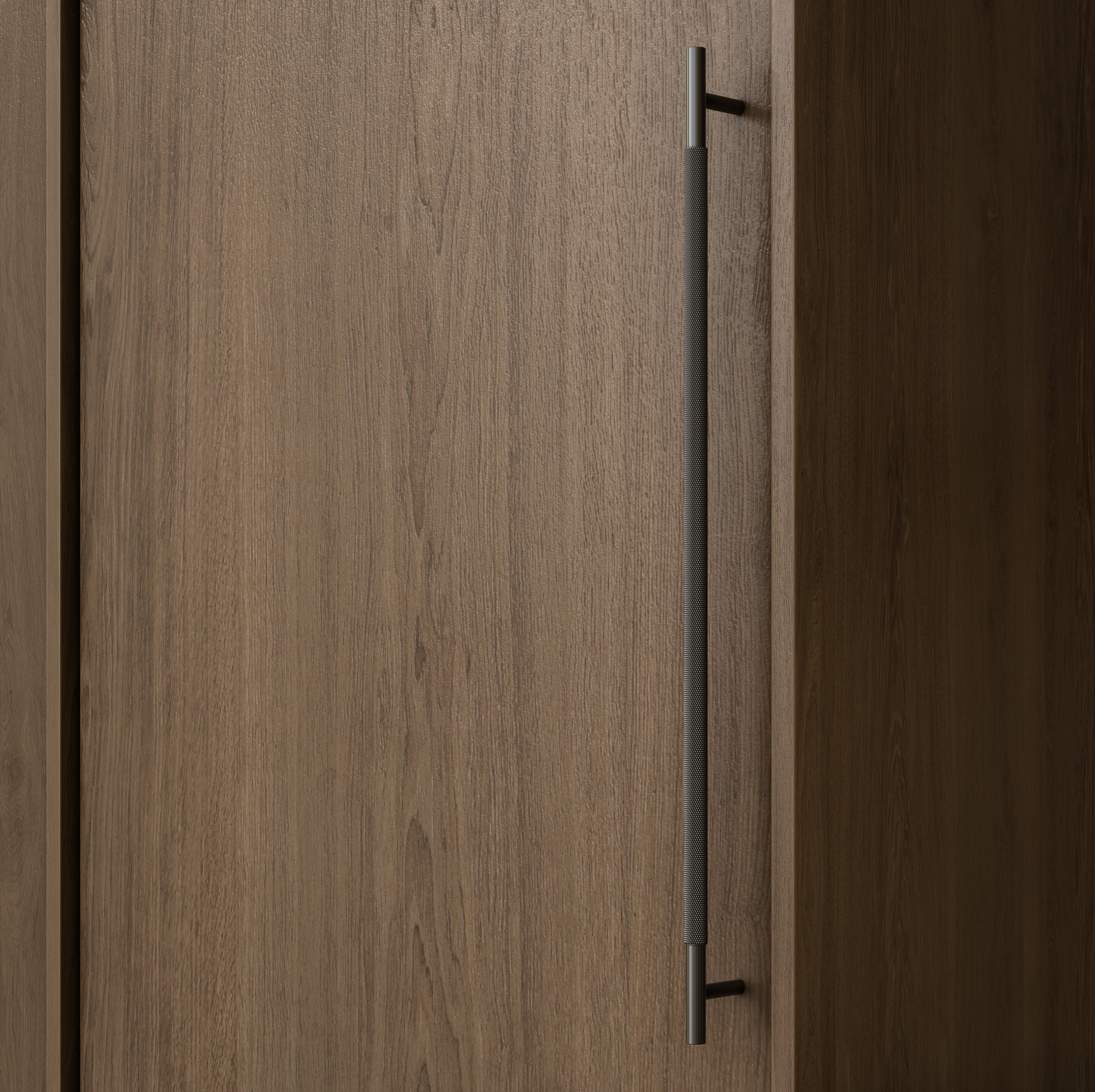 Tezra Textured Cabinetry Pull 500mm – Brushed Gunmetal | ABI Interiors