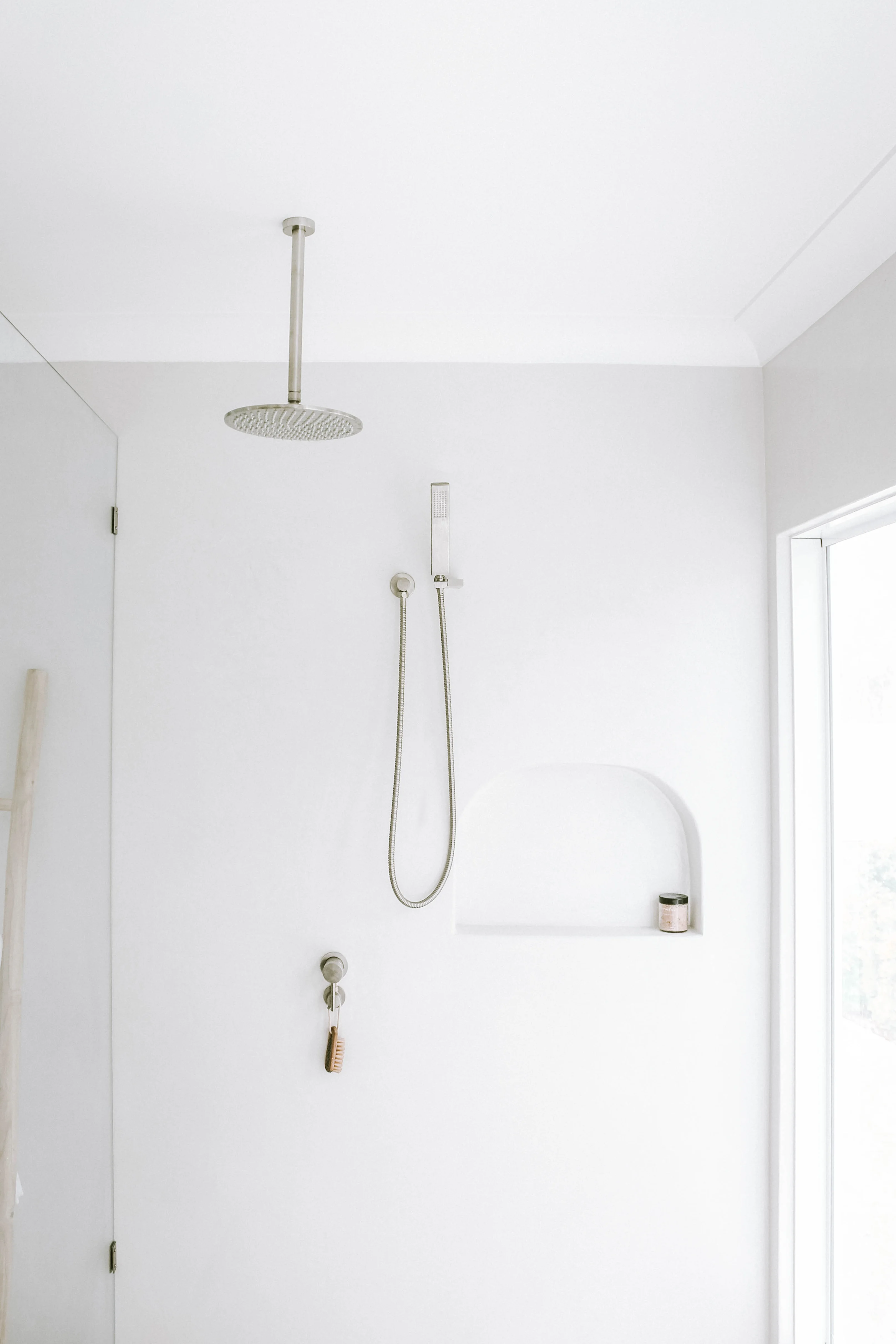 Shower Dropper Round 300mm - Brushed Nickel - ABI Interiors UK