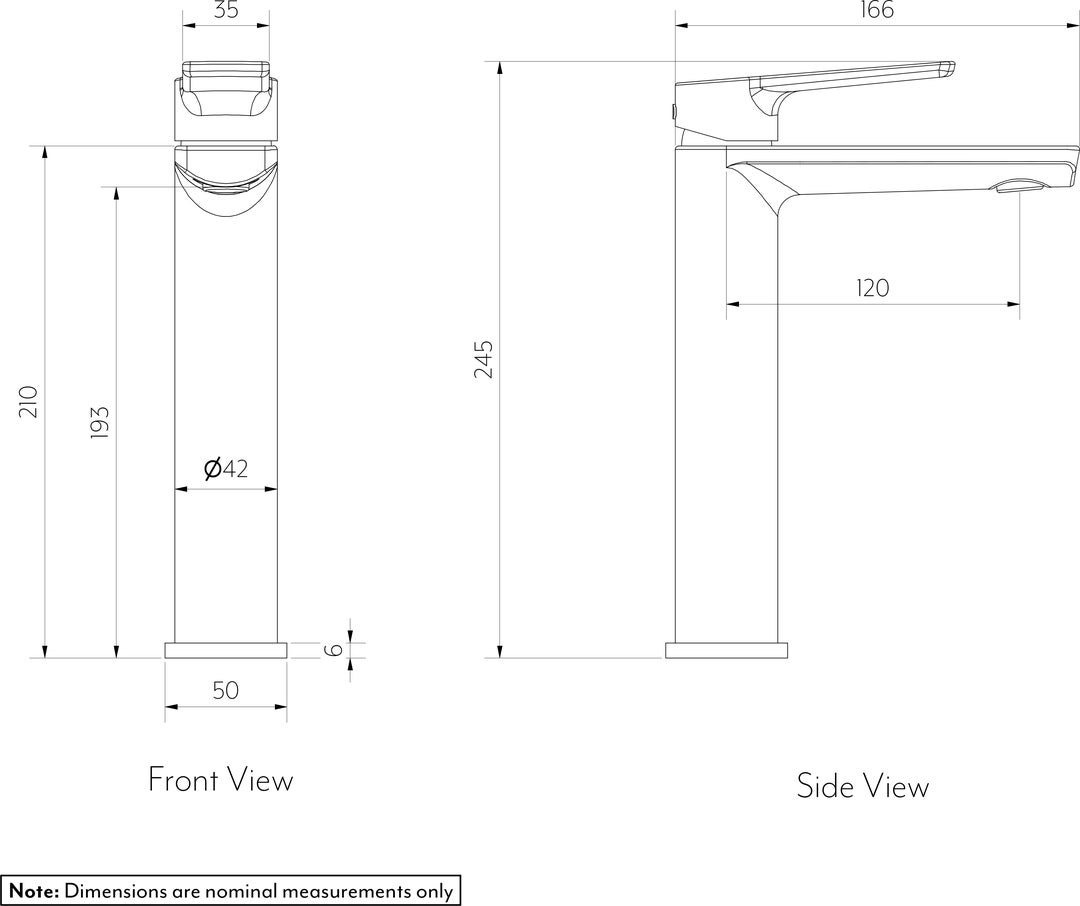 (D) Alano Basin Mixer Extended - Brushed Nickel | (NZ) ABI Bathrooms ...