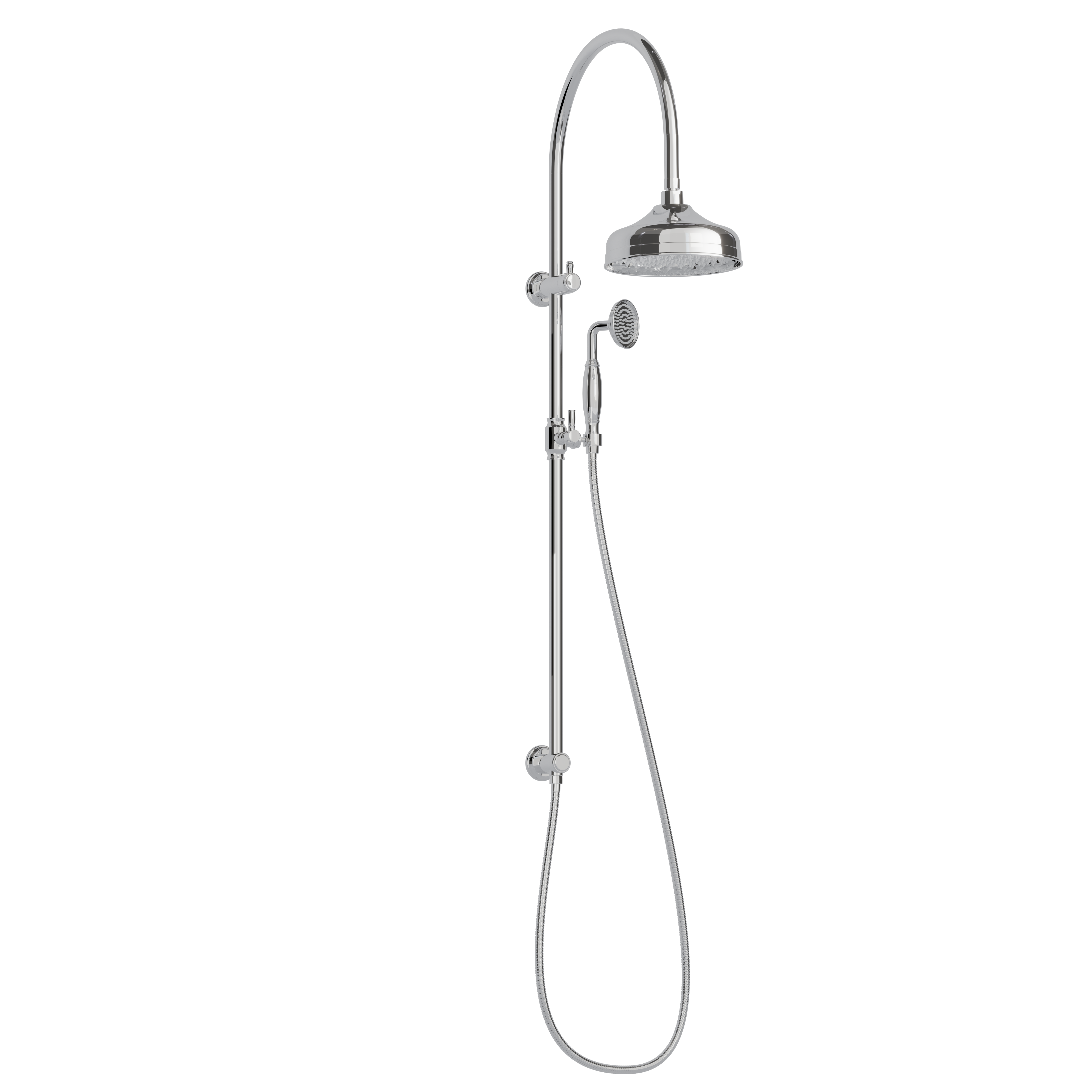 Kingsley Shower Rail Set - Chrome | ABI Interiors