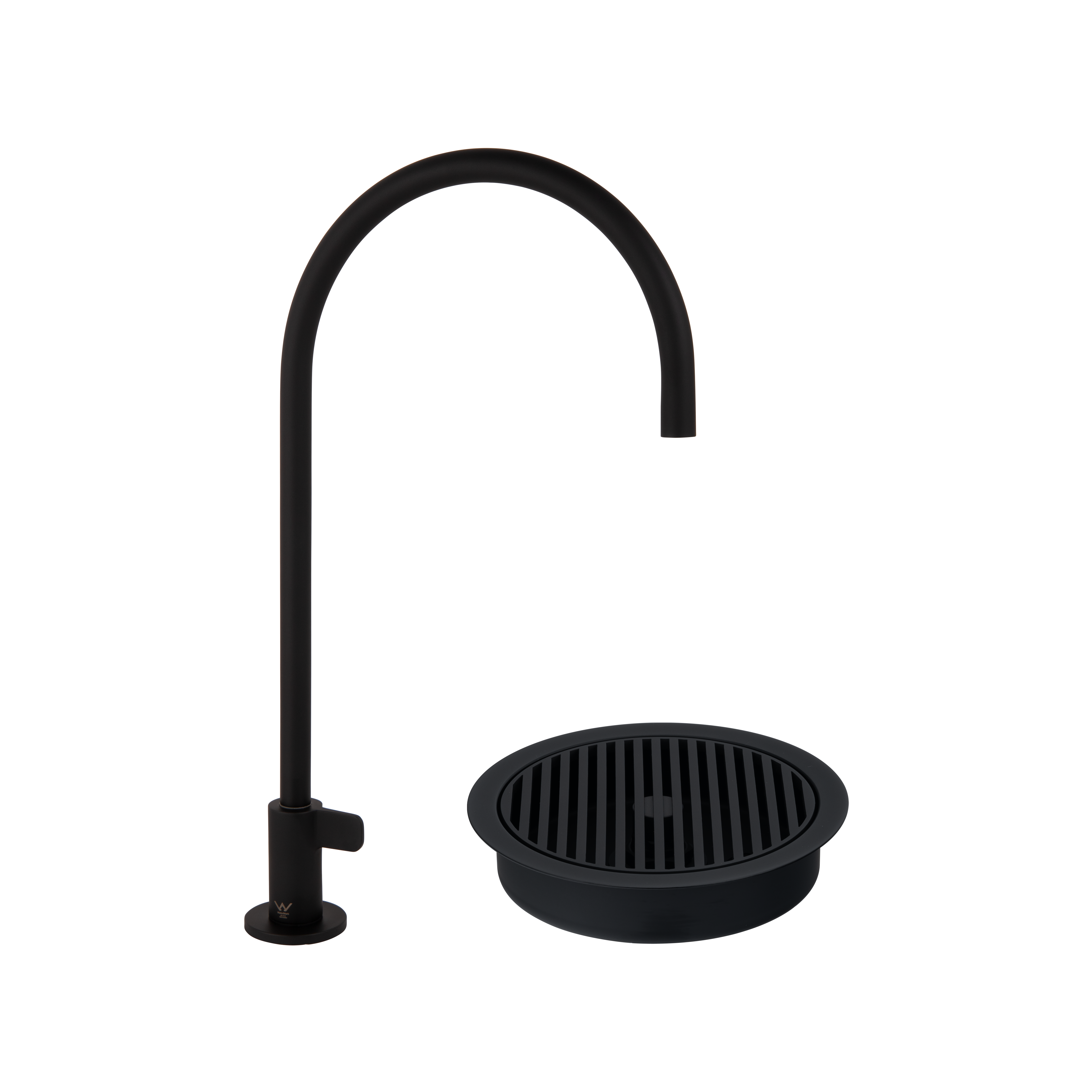 Mini Water Filter Tap with Font Drain - Matte Black PVD | ABI Interiors
