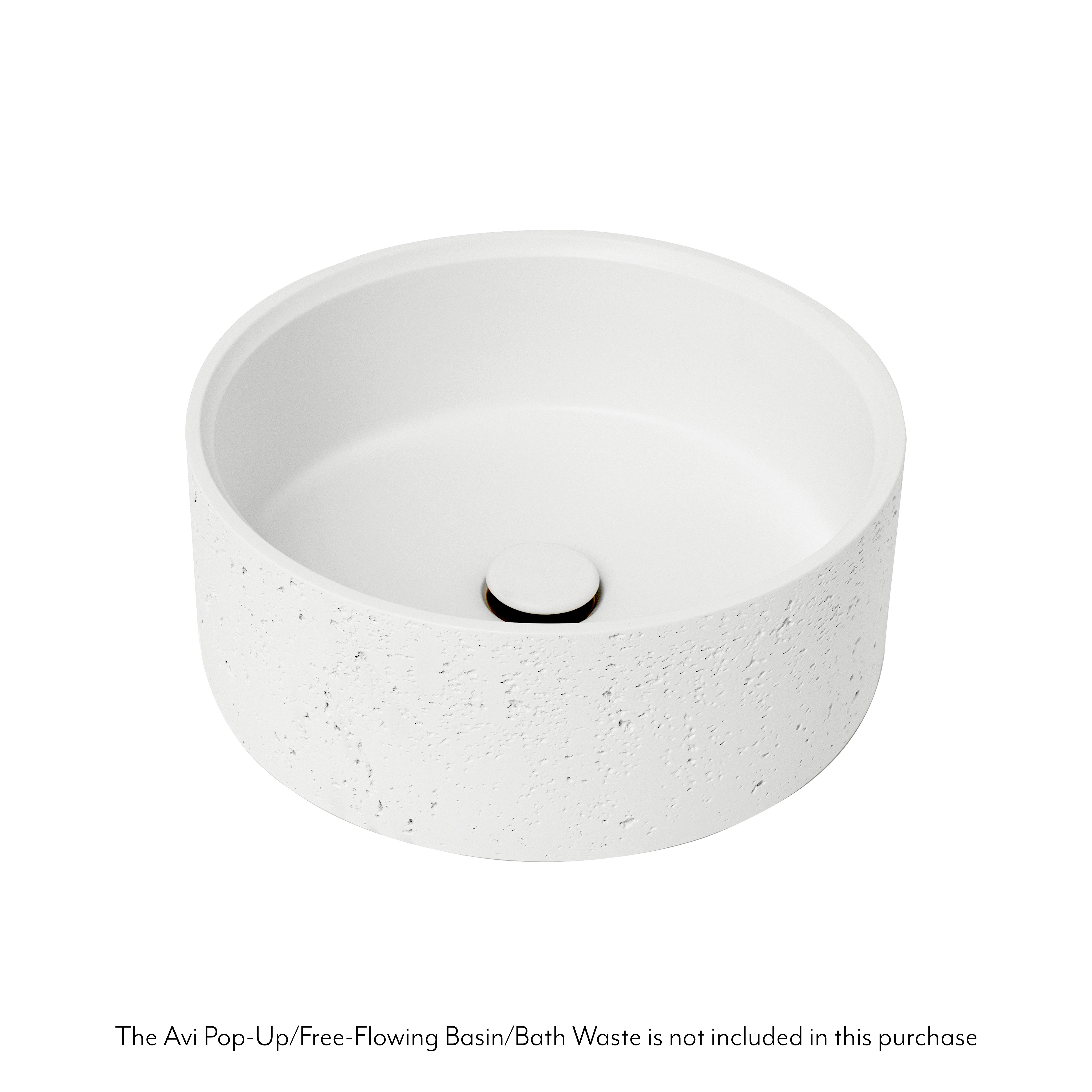 Atelis Concrete Basin - Matte White | ABI Interiors